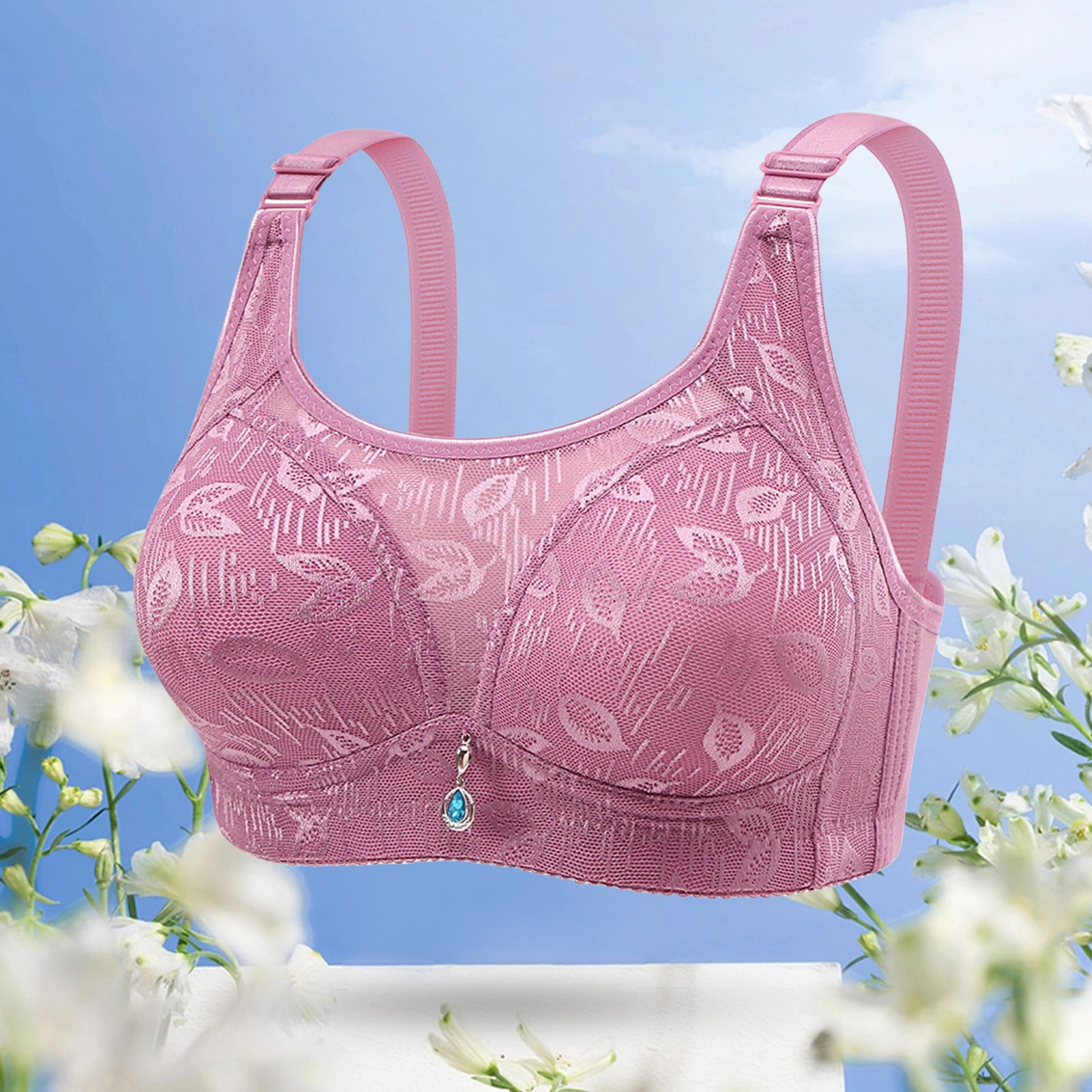 Plus Size Thin and Alluring Leopard - Print Push - Up Bra - Wireless ...