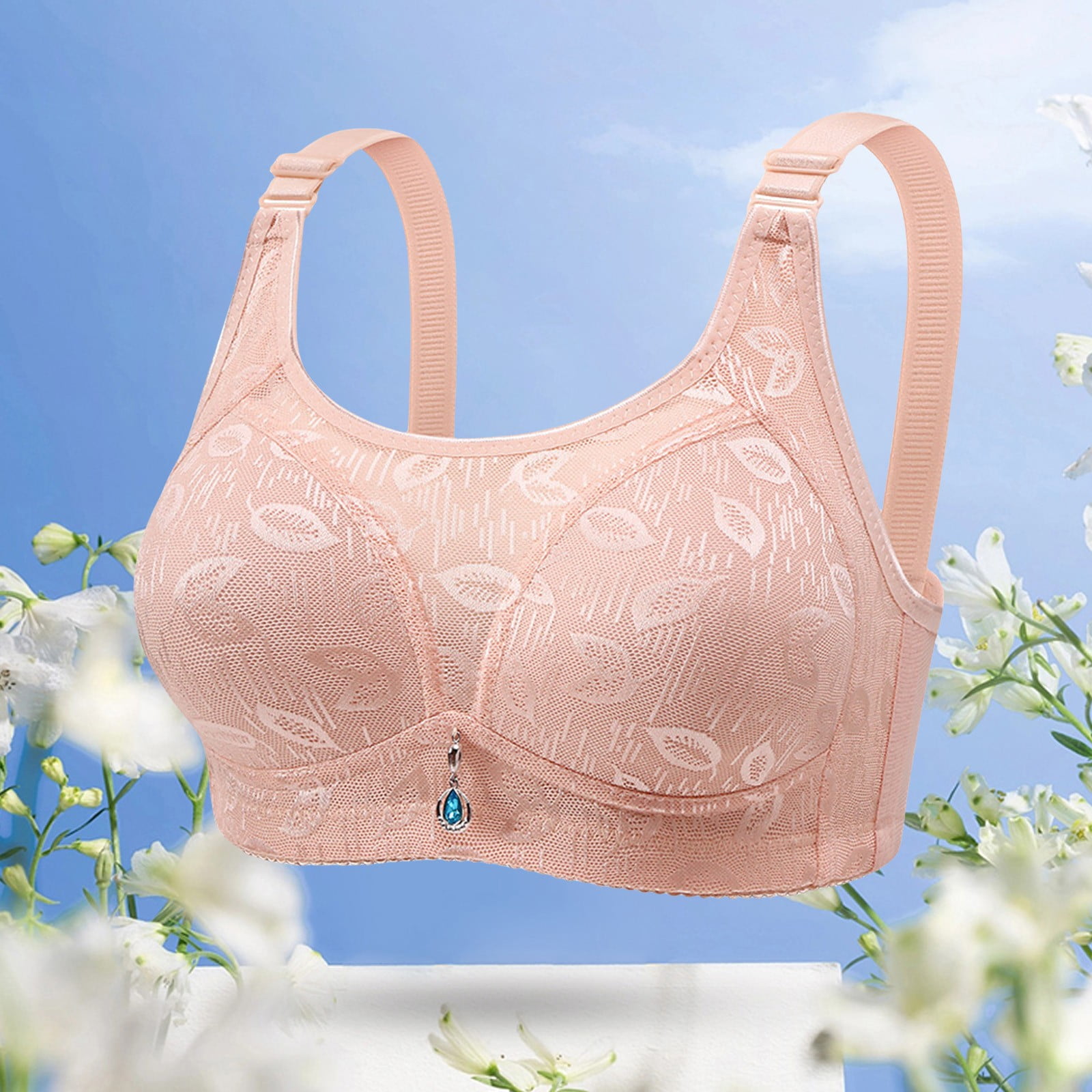 Plus Size Thin and Alluring Leopard - Print Push - Up Bra - Wireless ...