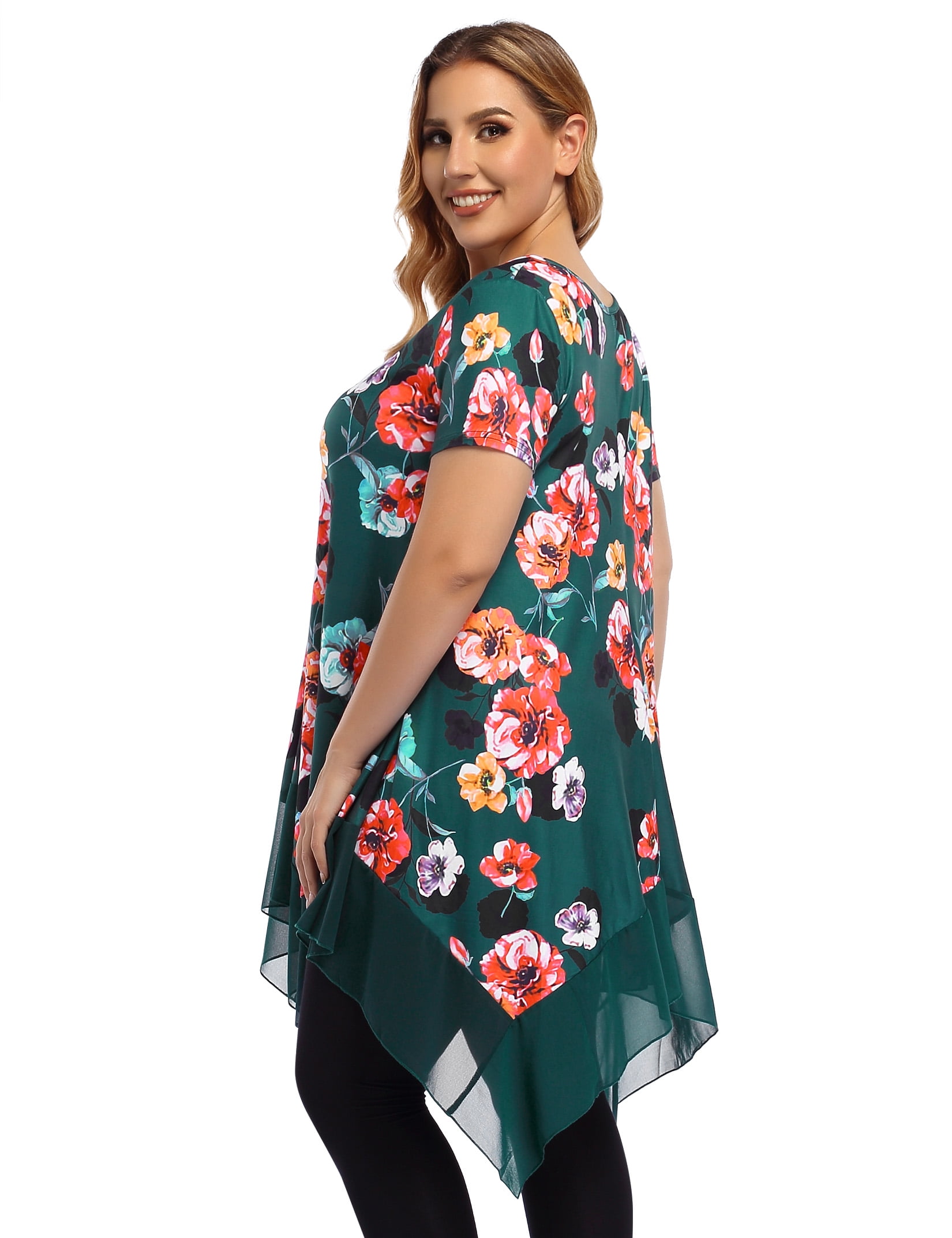 Plus Size Tops Womens Plus Size Tunic Tops Casual V Neck Tunic ...