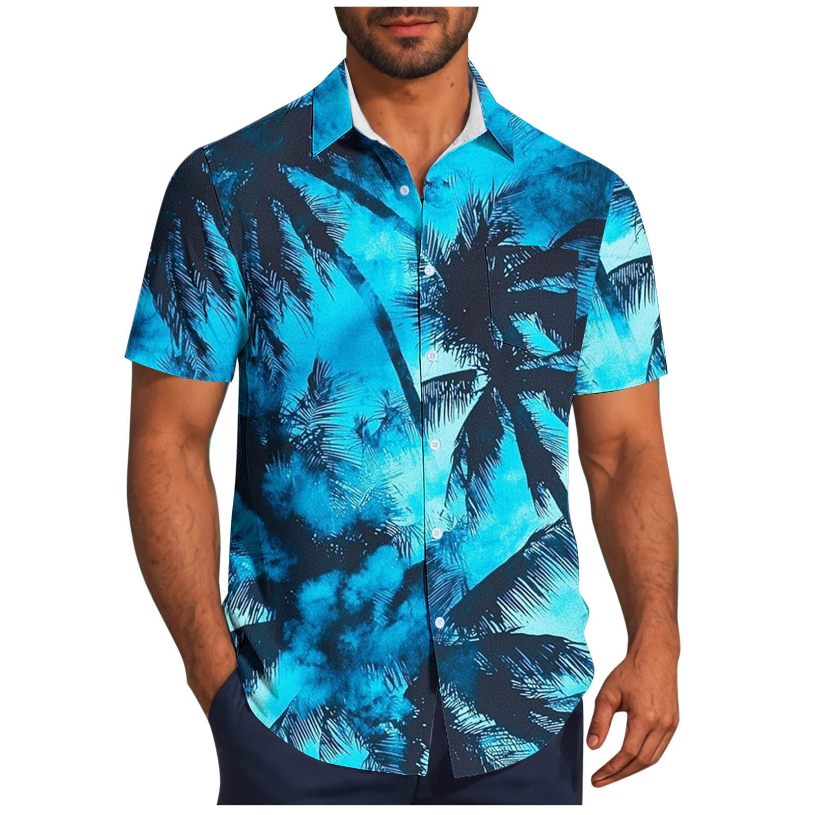 Plus Size Tropical Hawaiian Shirts for Men 2025 Summer Outing Resort ...