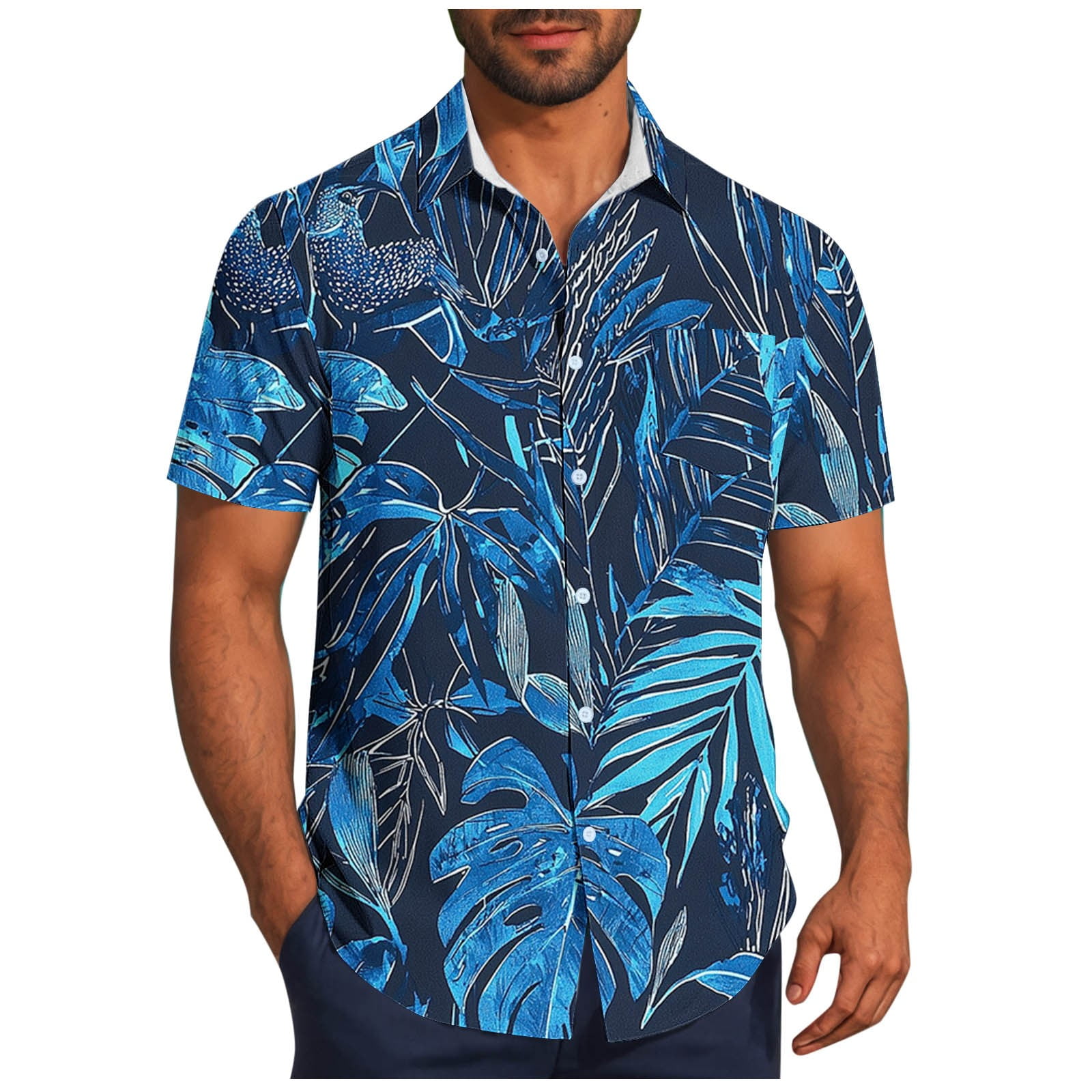 Plus Size Tropical Hawaiian Shirts for Men 2025 Summer Outing Resort Beach Tops Funny Floral ...
