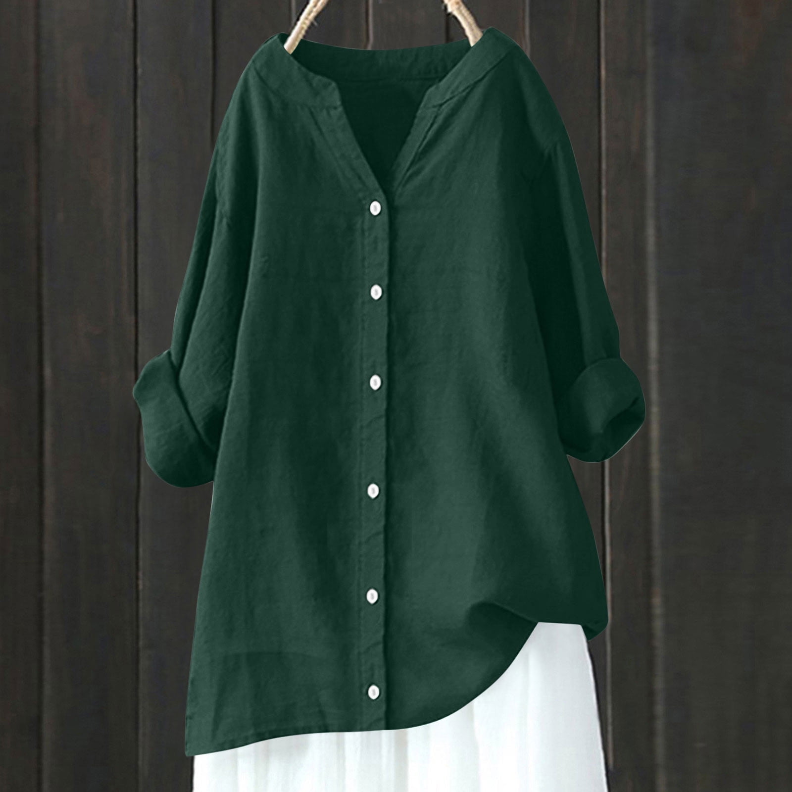 Plus Size Tunic Blosues for Womens Oversized Front Button Down ...