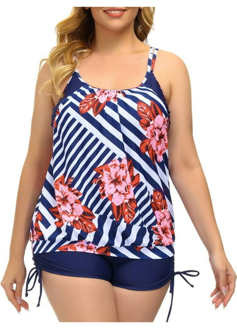 Awdenio Blooming Jelly Swimsuits for Women Bandeau Bikini Sets ...