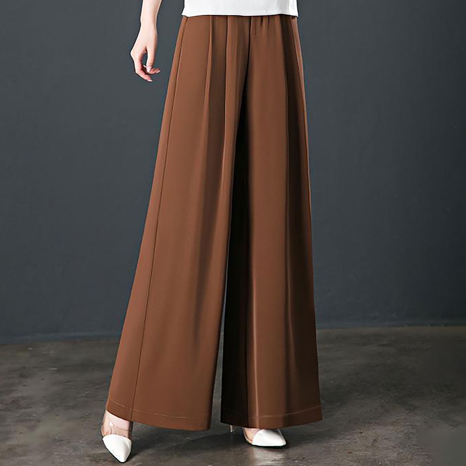 Plus Size Wide Leg Lounge Pants for Women with Pockets High Waisted ...