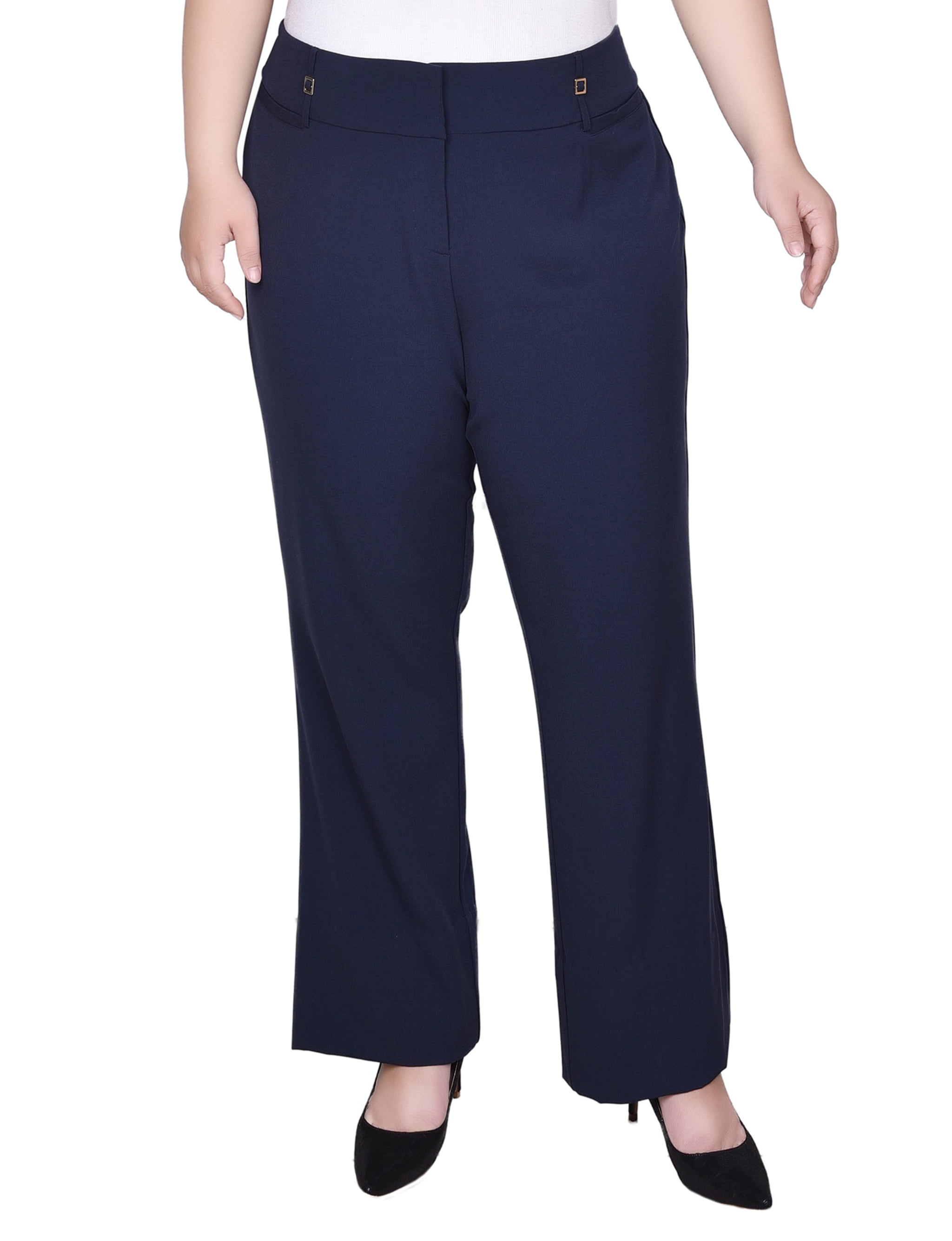 Plus Size Wide Waist Stretch Pants - Walmart.com