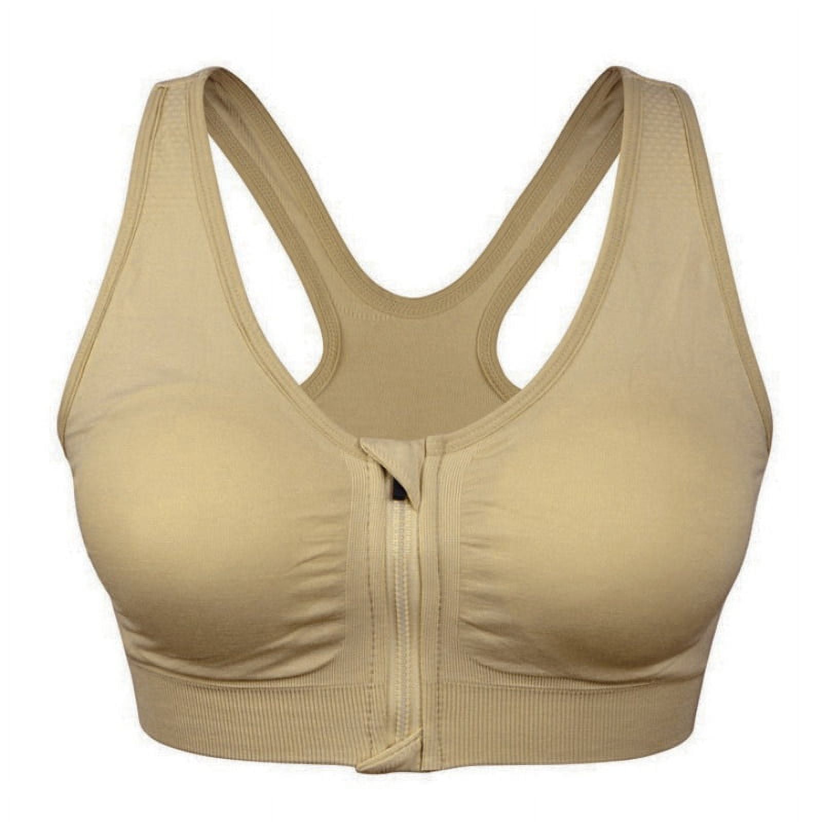 Plus Size Women Bras,Front Zipper Full Cup Padded Sports Bras - Walmart.com