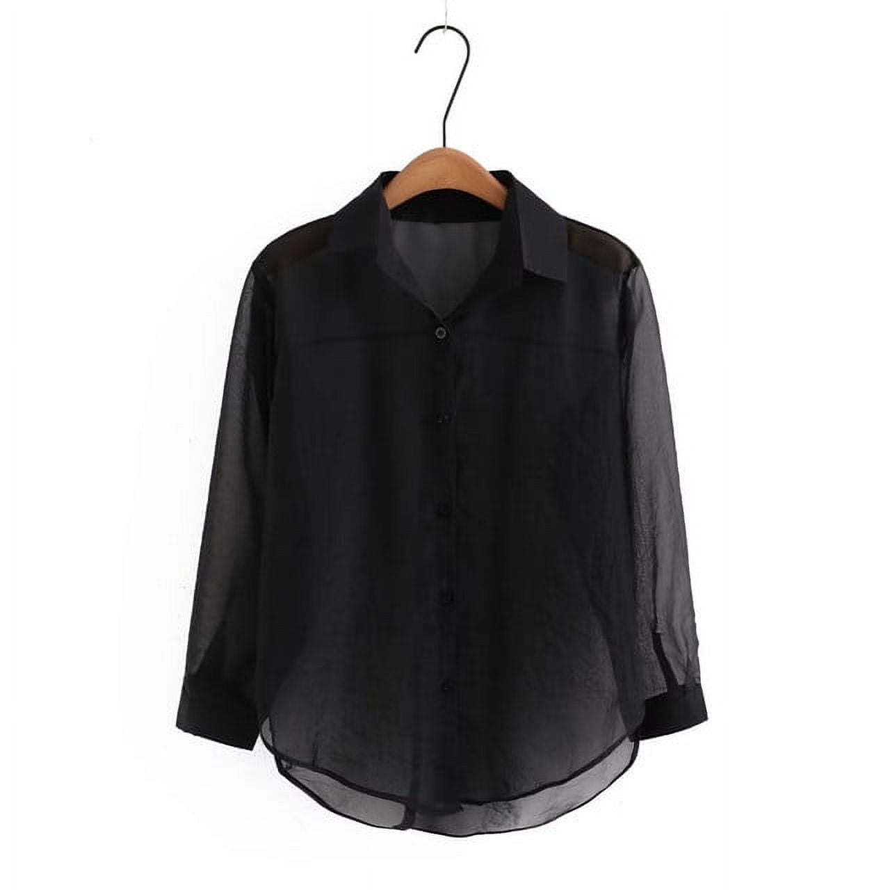 Plus Size Women‘s Clothing Summer Shirt Thin Ice Silk Sun Protection ...