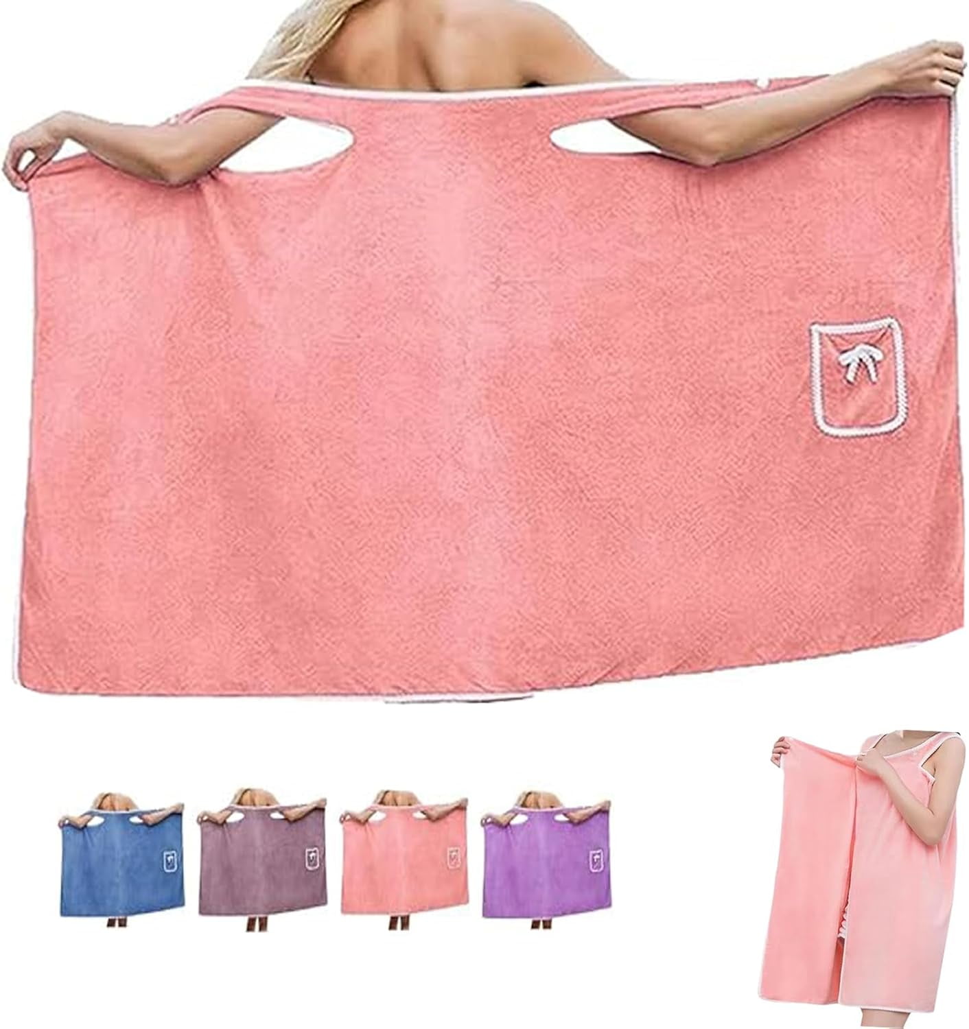 Plus Size Women's Wearable Shower Skirt, Wearable Towels for Women ...