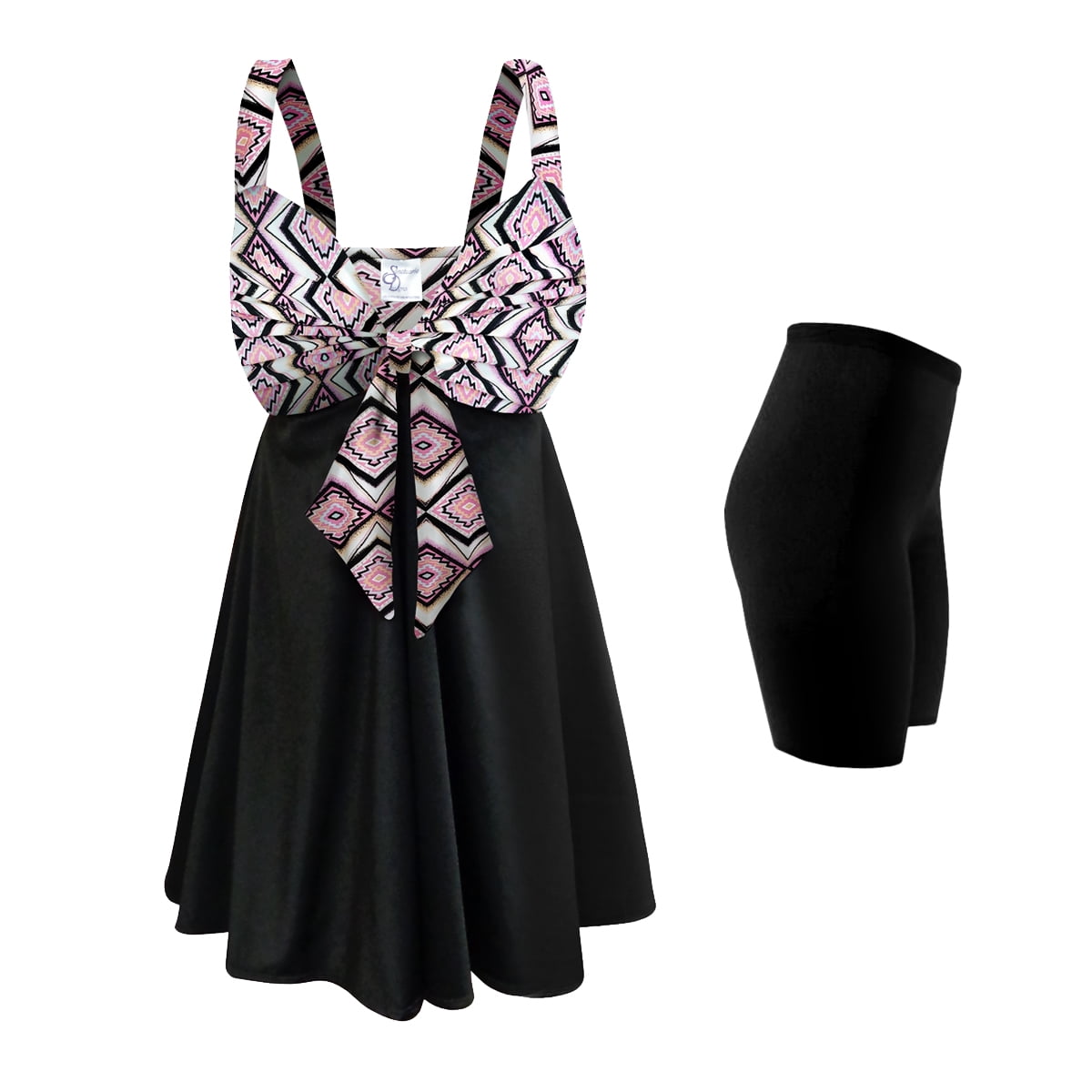 Plus Size Womens Swimsuit 4x Mandala Diamonds Two-Piece Swimdress ...