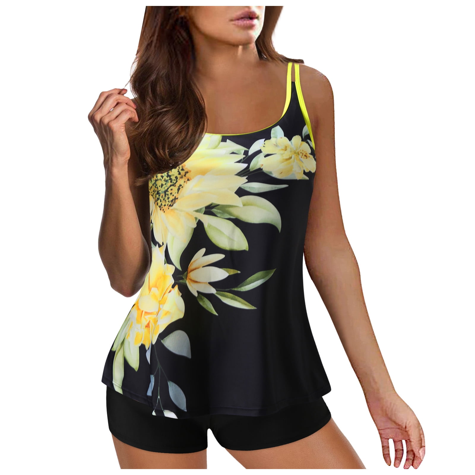 Plus Size Womens Swimsuits Tankini Swimsuit for Women 2024 Summer Two ...