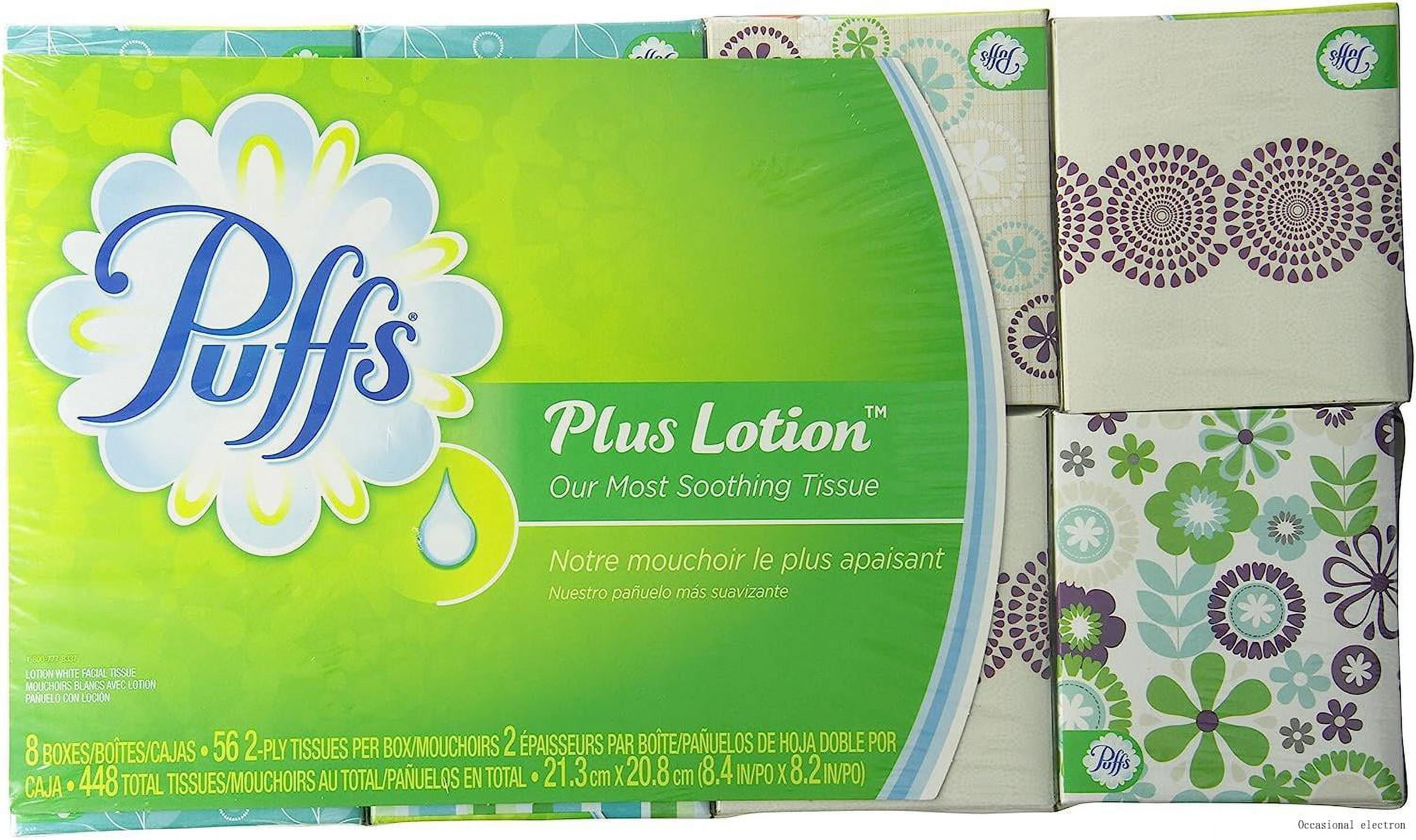 Plus Tissues, 8 Cube Boxes (56 Tissues Per Box) - Walmart.com