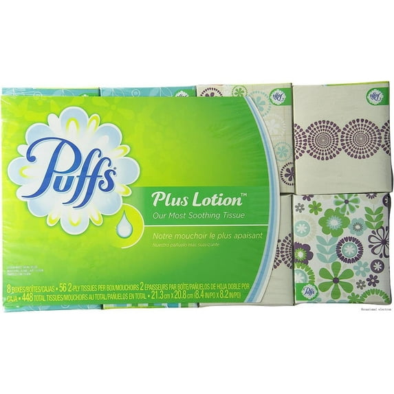 Plus Tissues, 8 Cube Boxes (56 Tissues Per Box) - Walmart.com