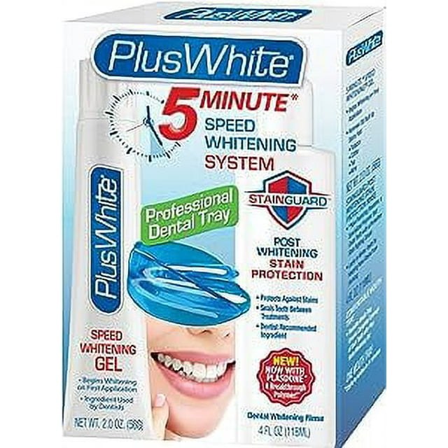 Plus White 5 Minute Premier Whitening System - Teeth Brushing Kit, Gel ...