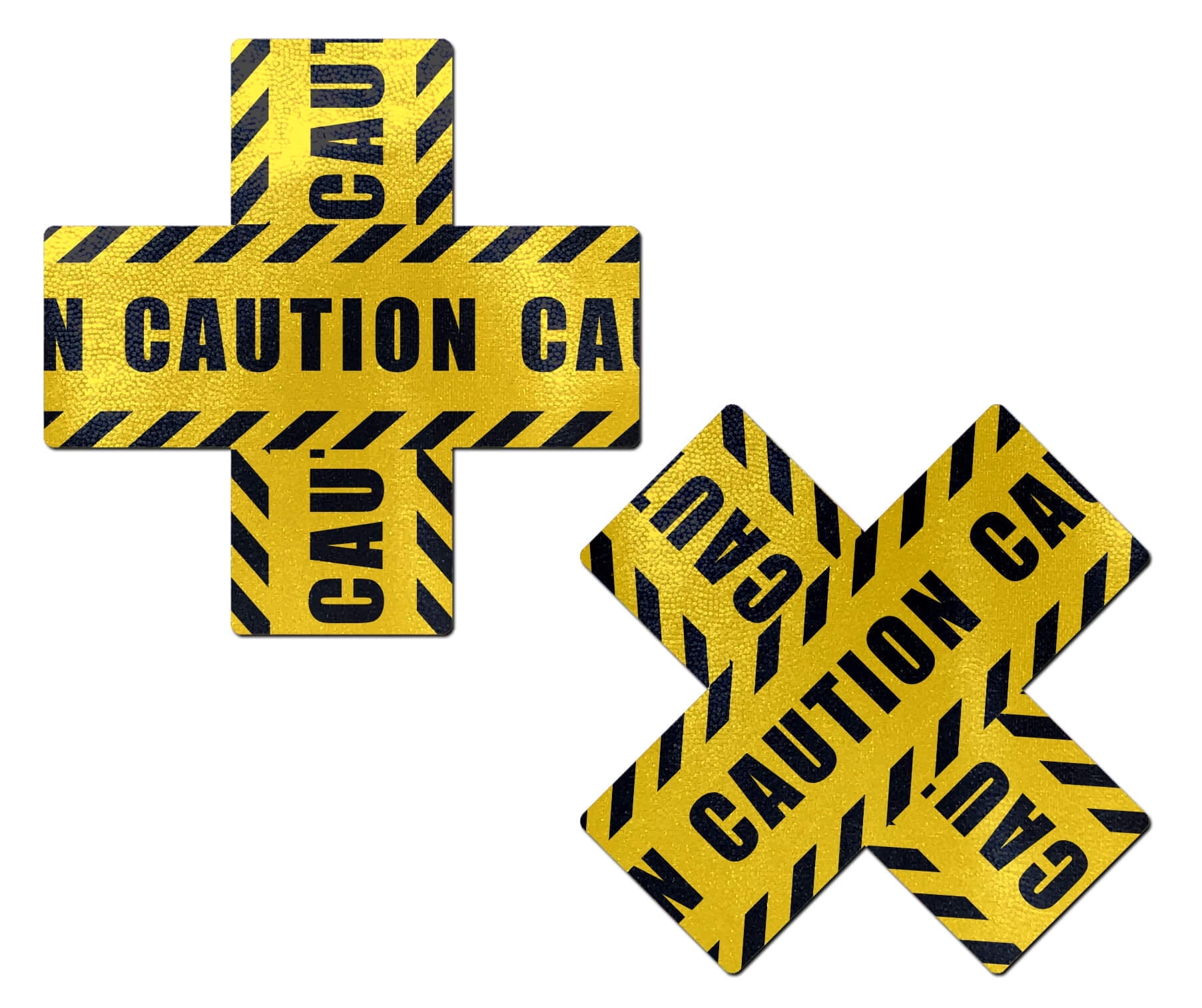 Plus X: Crossed Caution Tape Nipple Pasties by Pastease® - Walmart.com