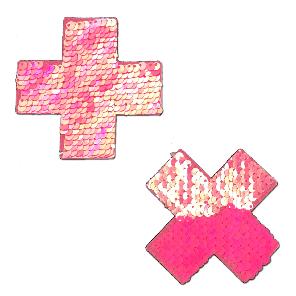 Pastease Color Changing Flip Sequins Cross - Pink O/s - Walmart.com