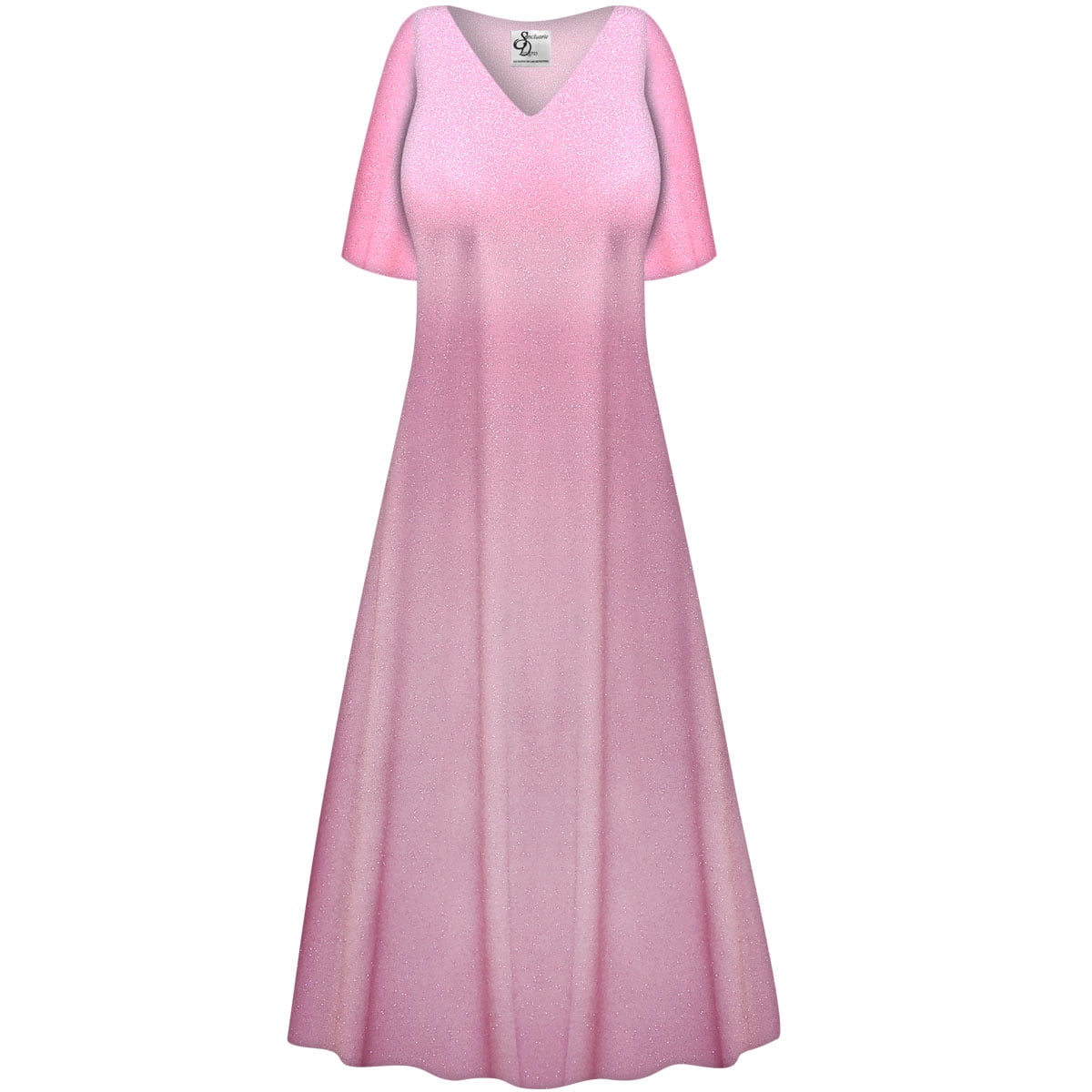Plus size 9x Petite Womens High V- Neckline with Short Sleeve Dress ...