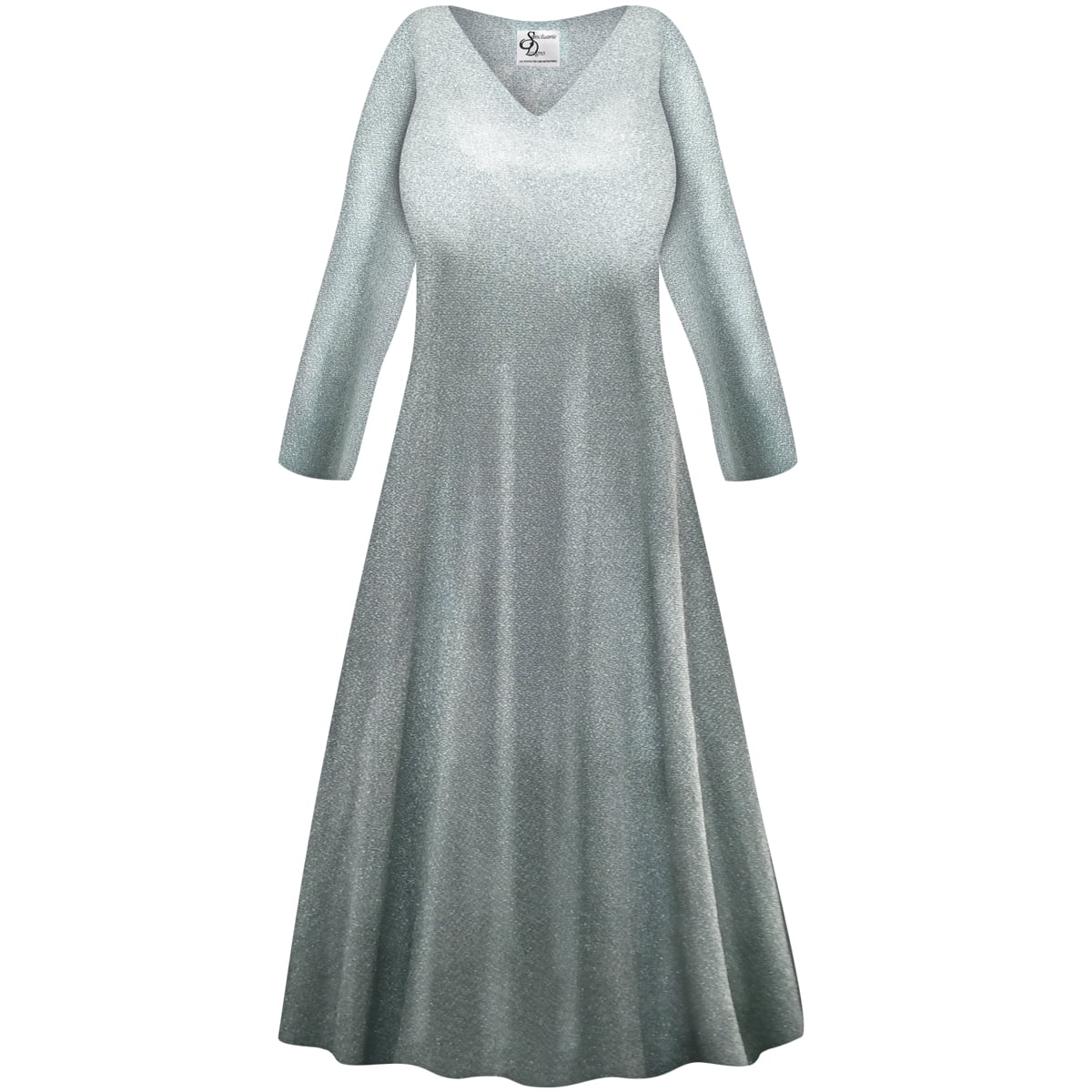 Plus size 9x Tall Womens Strechy Low V- Neckline with Long Sleeve Dress ...