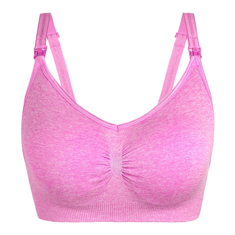 Plus size Nursing Bra Breast Feeding Maternity Wire free Bra ...