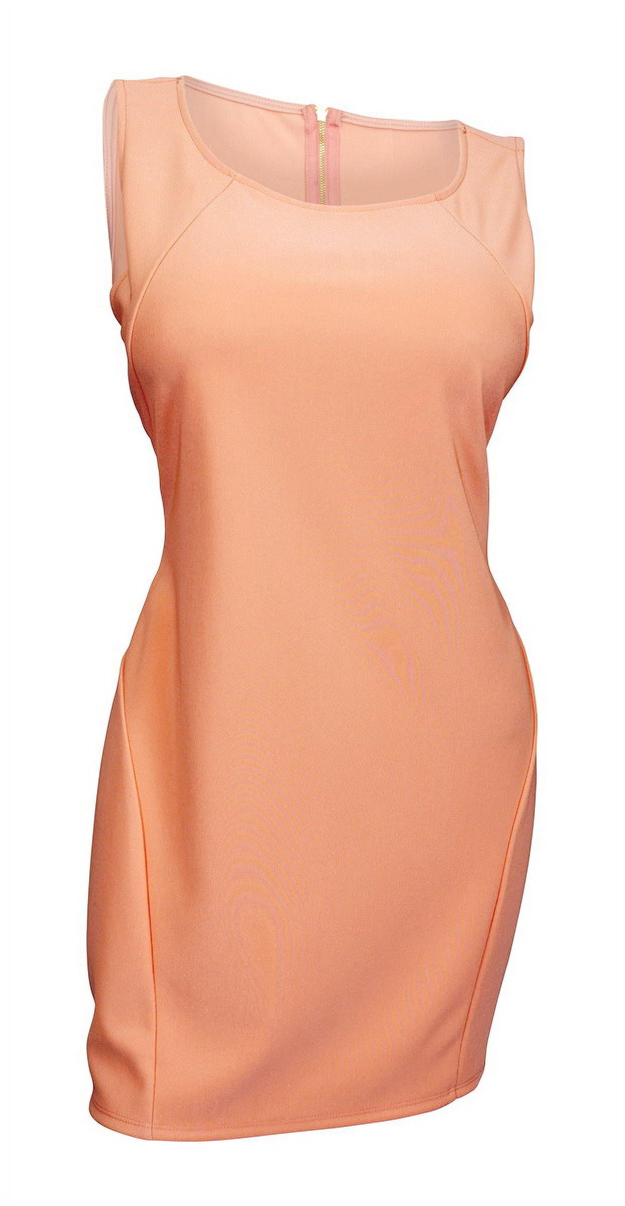 Plus size Sleeveless Bodycon Mini Dress Peach - Walmart.com
