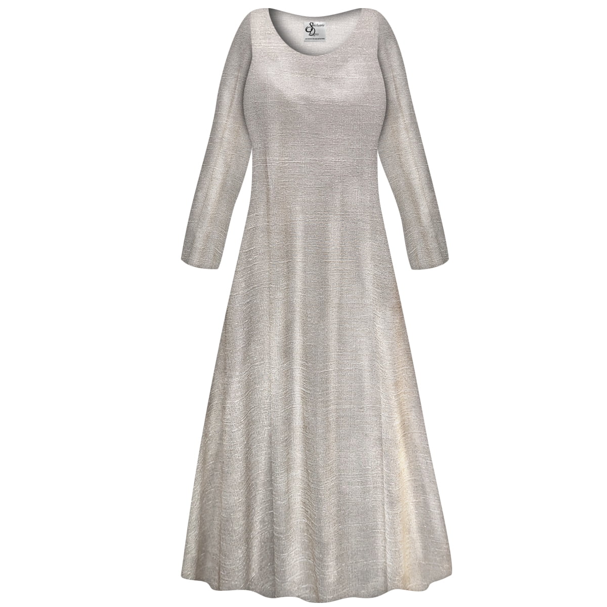 Plus Size Tall Womens Strechy Round Neckline With Long Sleeve Dress 2252