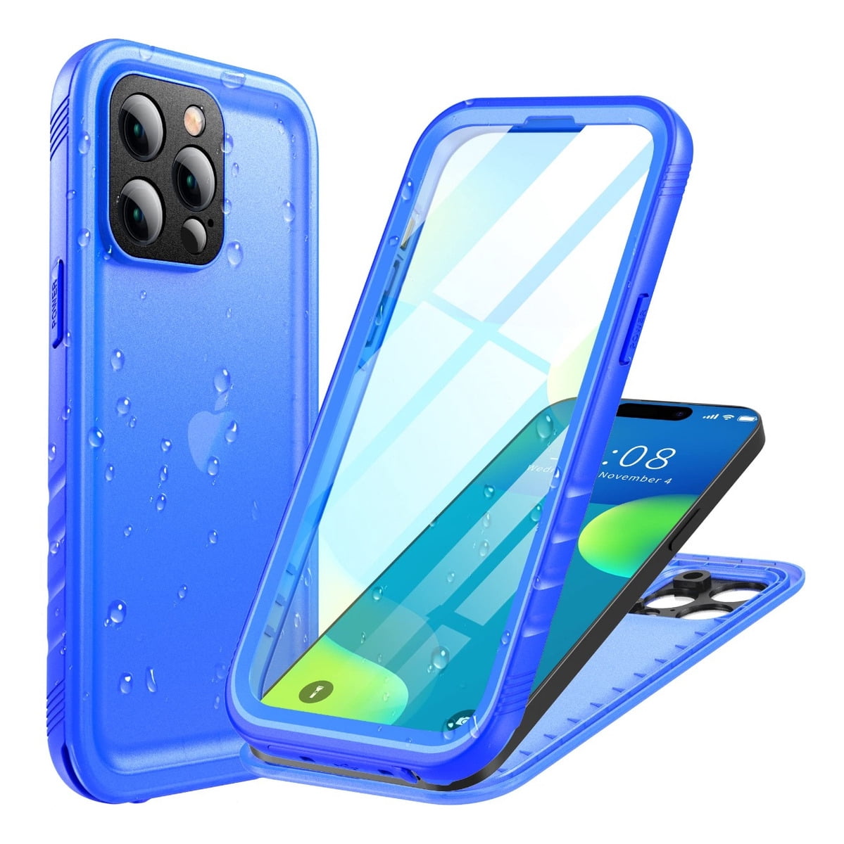PlusAcc Waterproof Case for iPhone 13 Pro Max, Antishock Dustproof ...