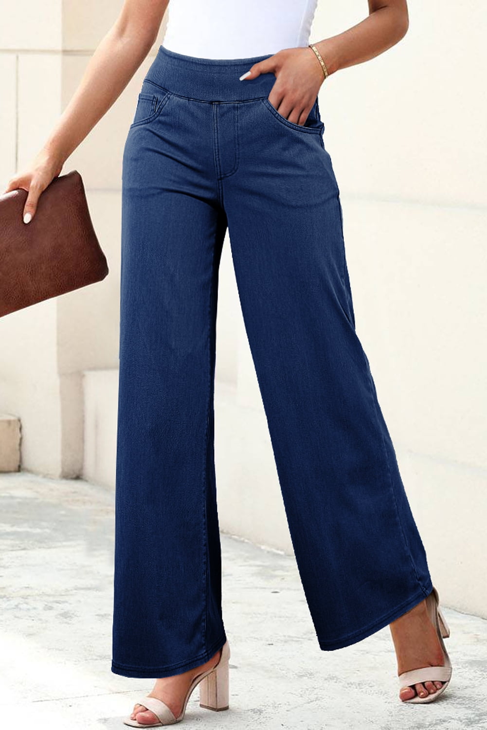 Plusashion Sail Blue Chic Flowy Jeans - Perfect Fit for Modern Women ...