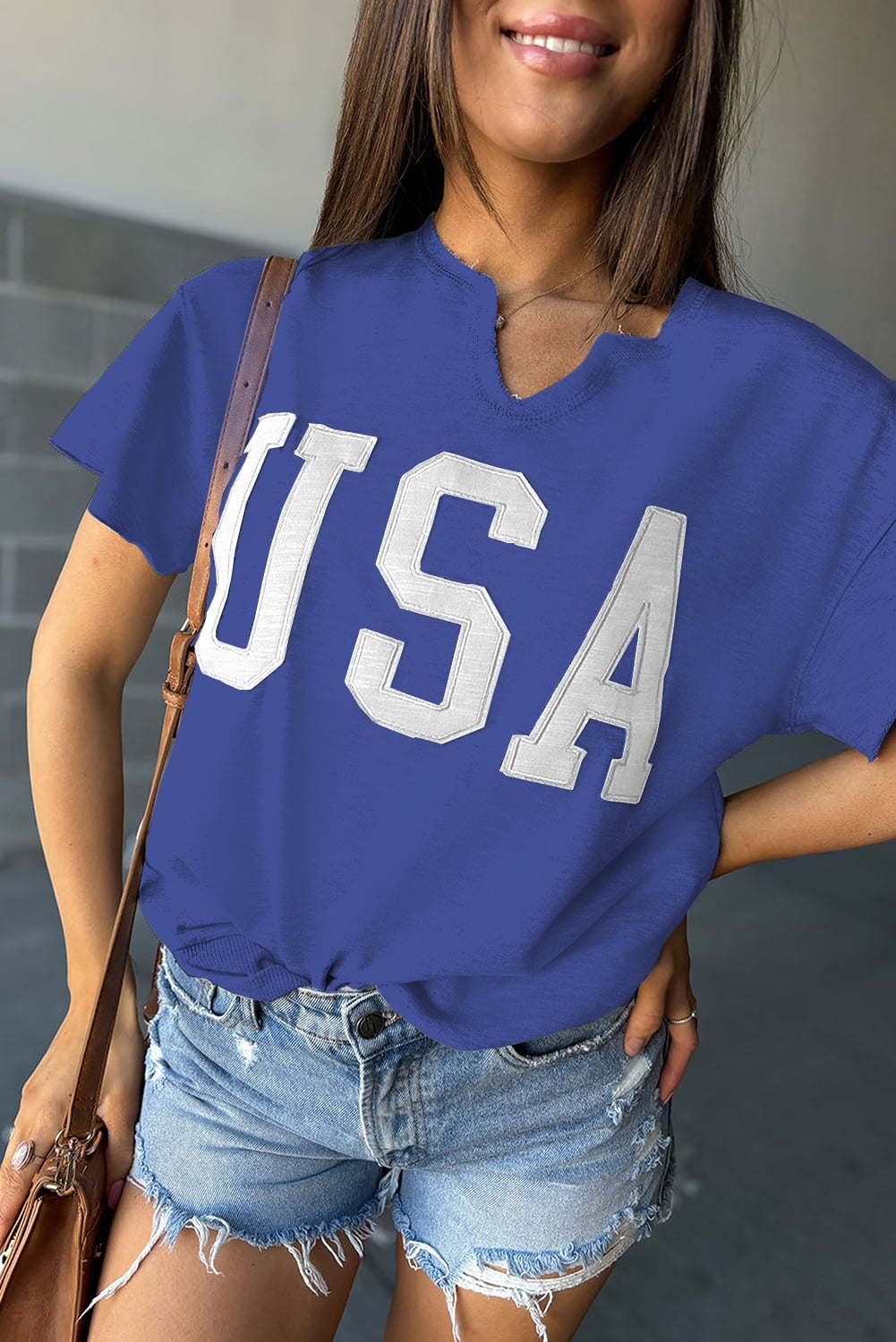 Plusashion USA Vibe Tee: Chic, Cozy, & Patriotic! - Walmart.com