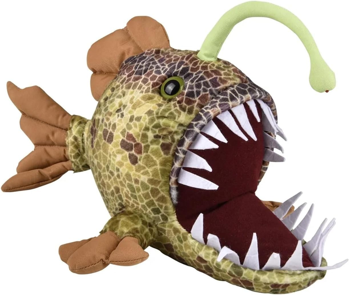 Plush Anglerfish Stuffed Animal Toy - Plushie Stuffie Ocean Angler Fish ...