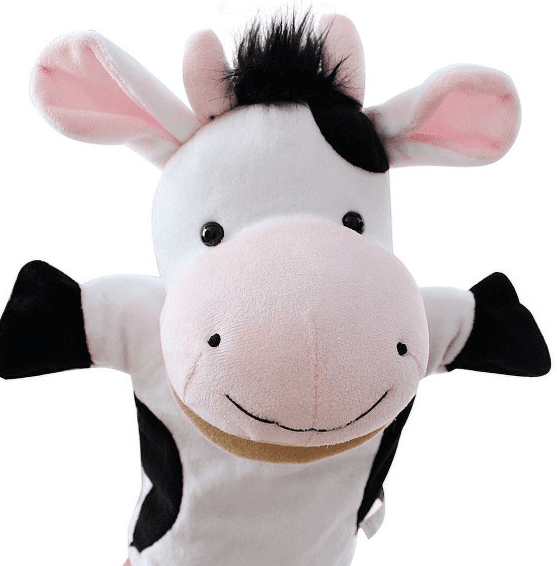 Plush Animal Hand Puppets, Tiger Cow Sheep Lion Rabbit Monkey Plush Toy ...