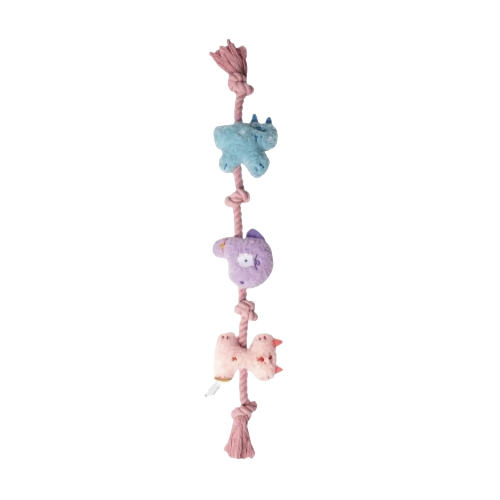 Plush Animal Rope Toy for Pets Soft Fabric Interactive Chew Toy with ...