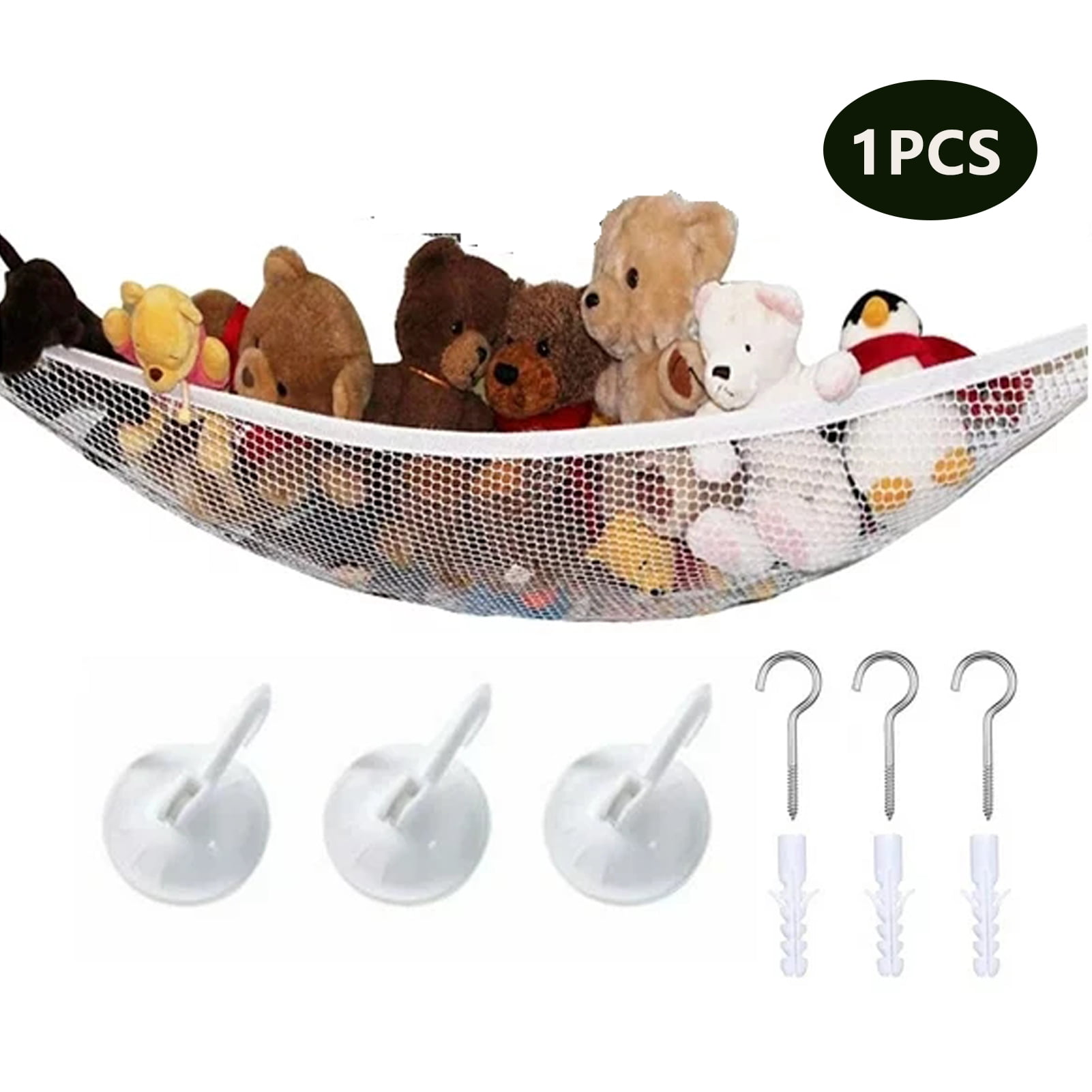 Plush Animals Toy Net,55in Triangle Net Stuffed Toys Organizer Black ...