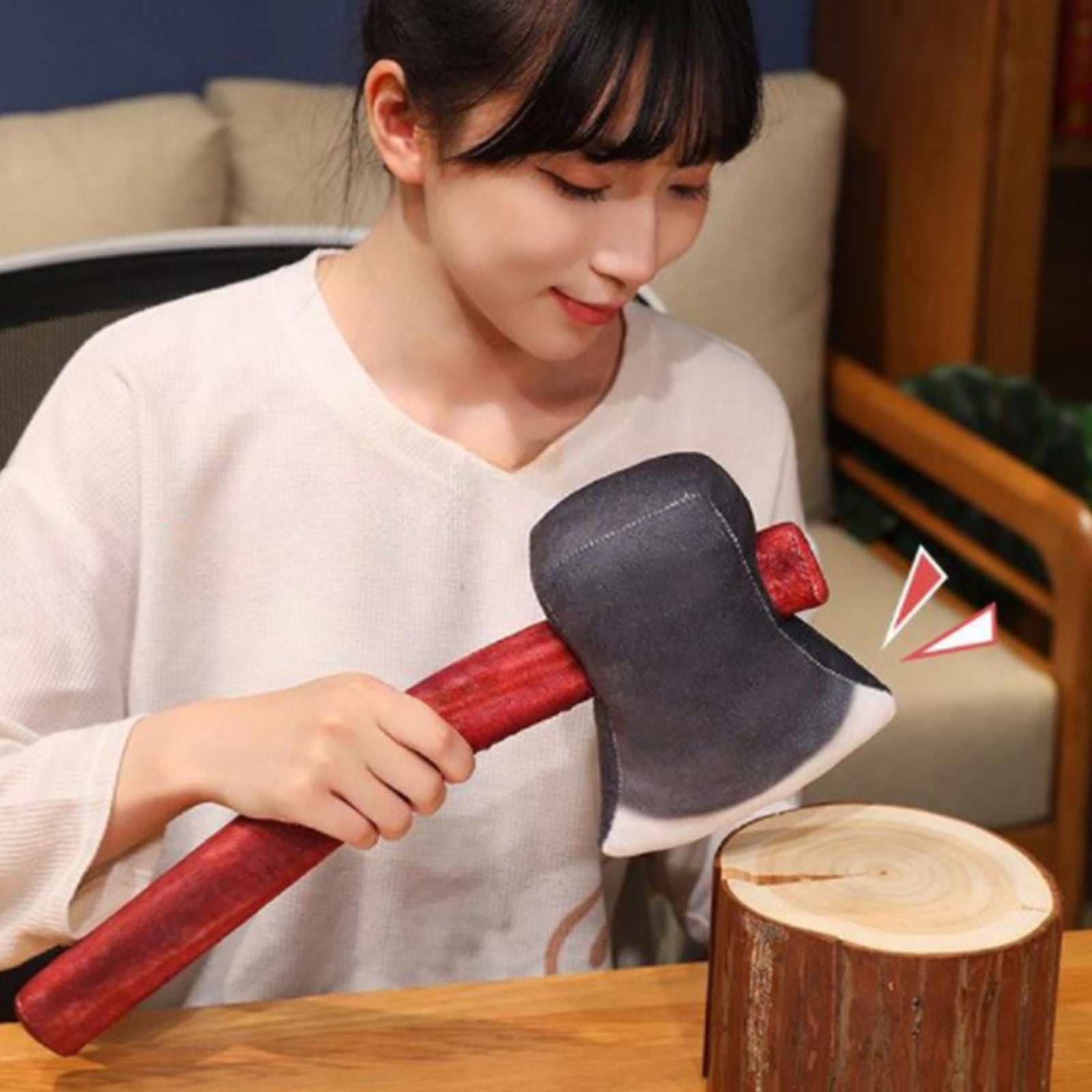 Plush Axe Toy | Realistic Simulation Costume Prop | Soft Brown 15.7 ...