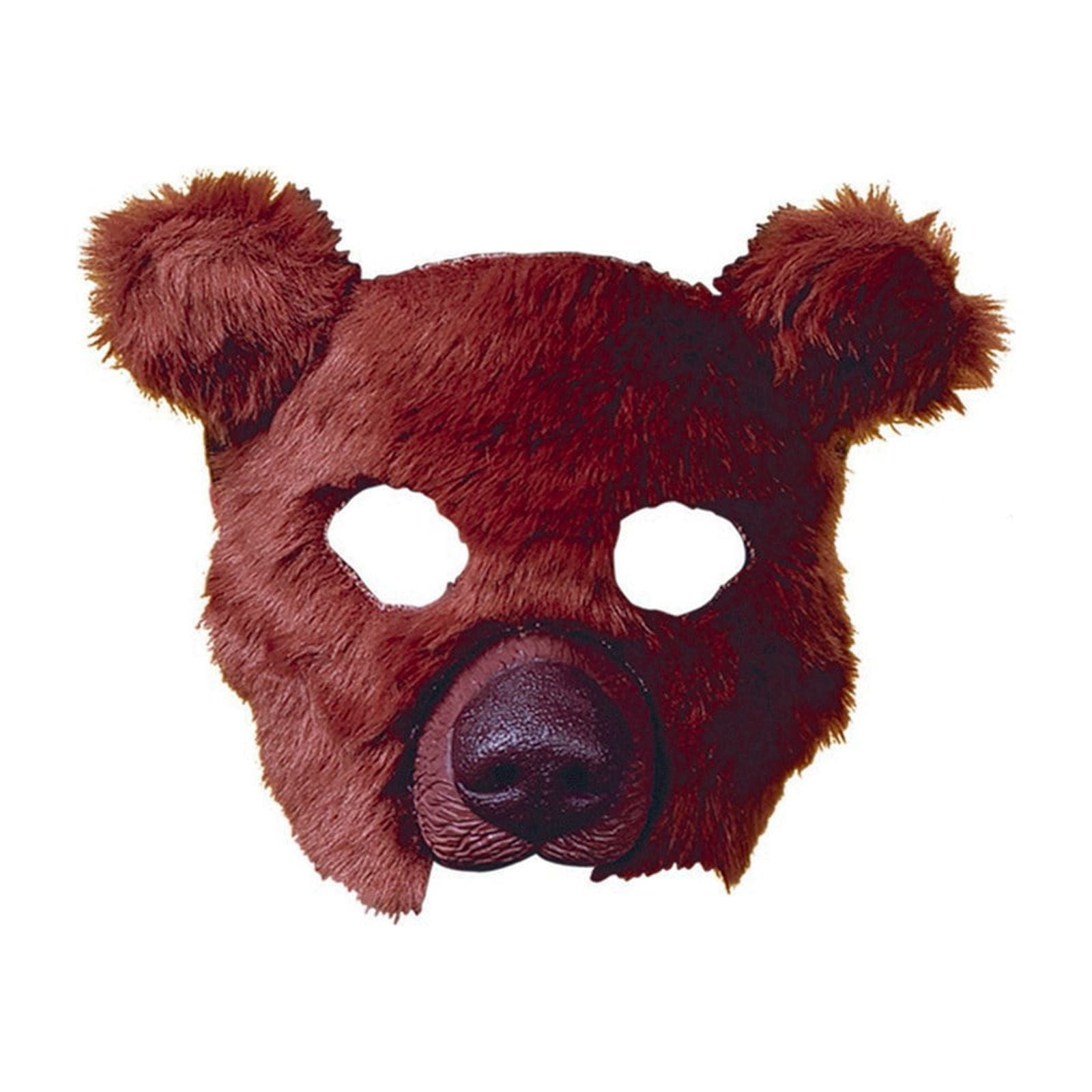 Plush Bear Brown Mask Halloween Costume Accessory - Walmart.com