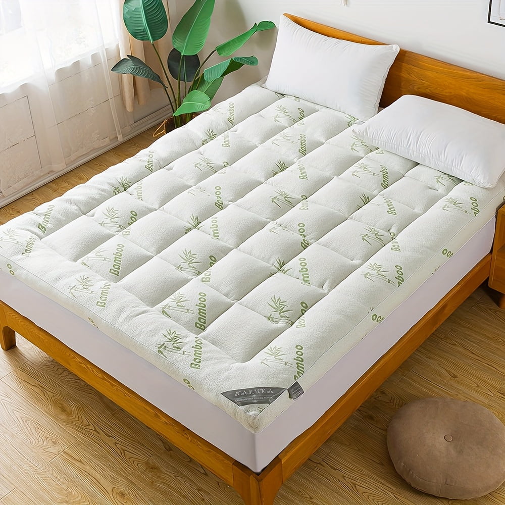 [Plush Bed Topper] Pillow Top Mattress Topper Cooling King, Extra Thick ...