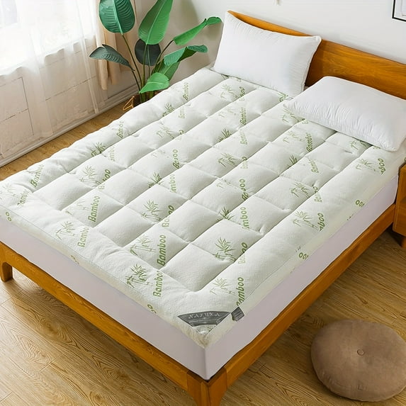 [Plush Bed Topper] Pillow Top Mattress Topper Cooling King, Extra Thick ...