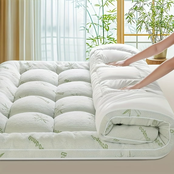 [Plush Bed Topper] Pillow Top Mattress Topper Cooling King, Extra Thick ...