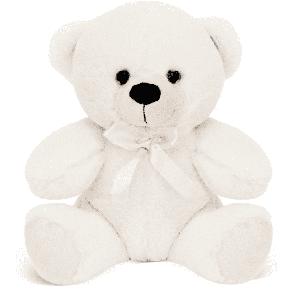 Plush Best Friends Super Color White Teddy Bear Stuffed Animal, 9-inch Small Teddy Bears for ...