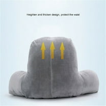 Arlee Oversized Faux Suede Backrest Pillow, 36" x 19" x 28", Light Blue ...