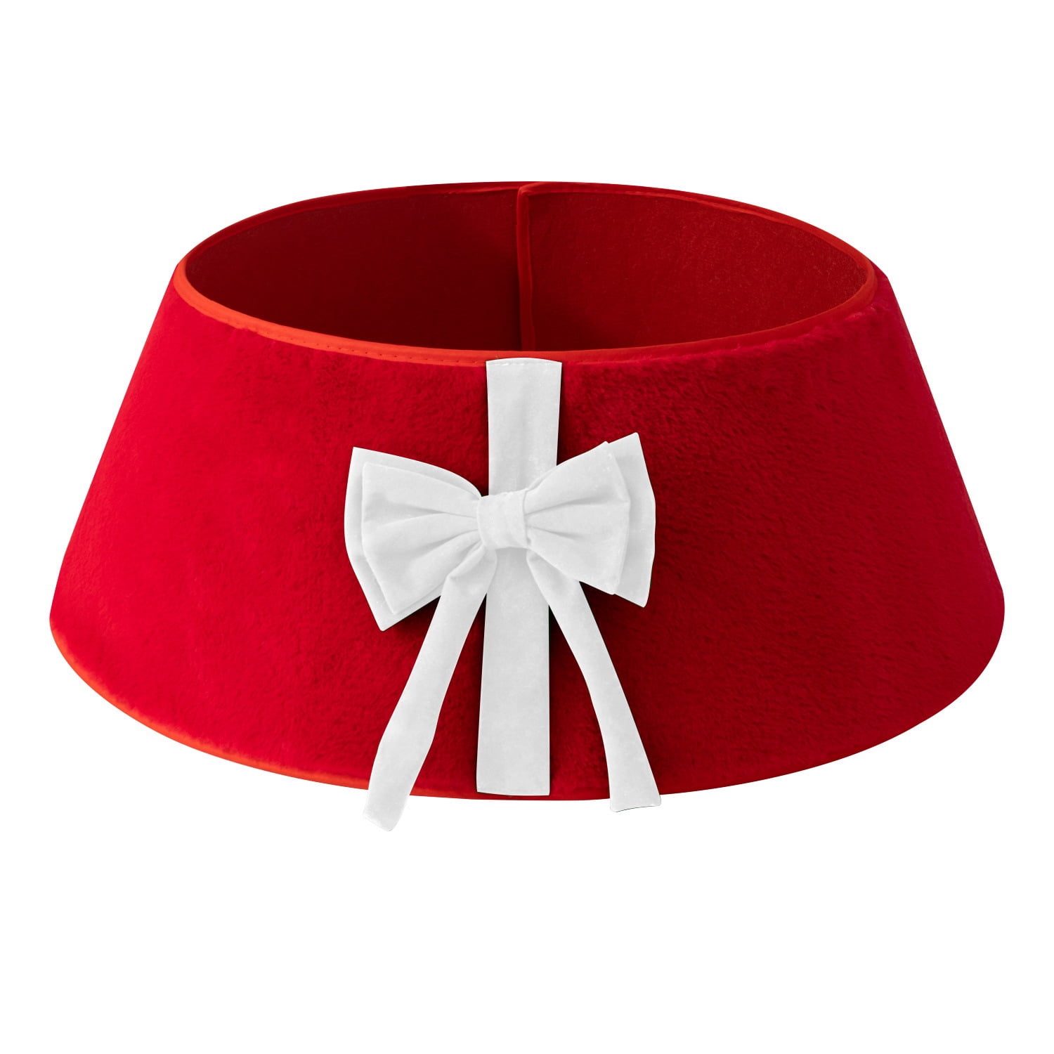 Plush Bows Christmas Tree Collars, 28" Creative Christmas Bows Tree ...