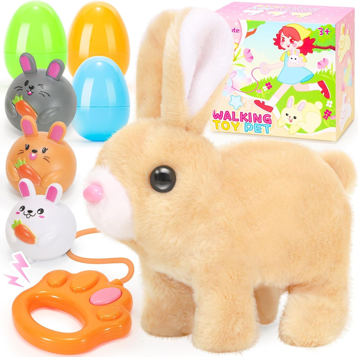 Plush Bunny Easter Toys for Kids,Interactive Bunny with Sounds,Can Walk ...