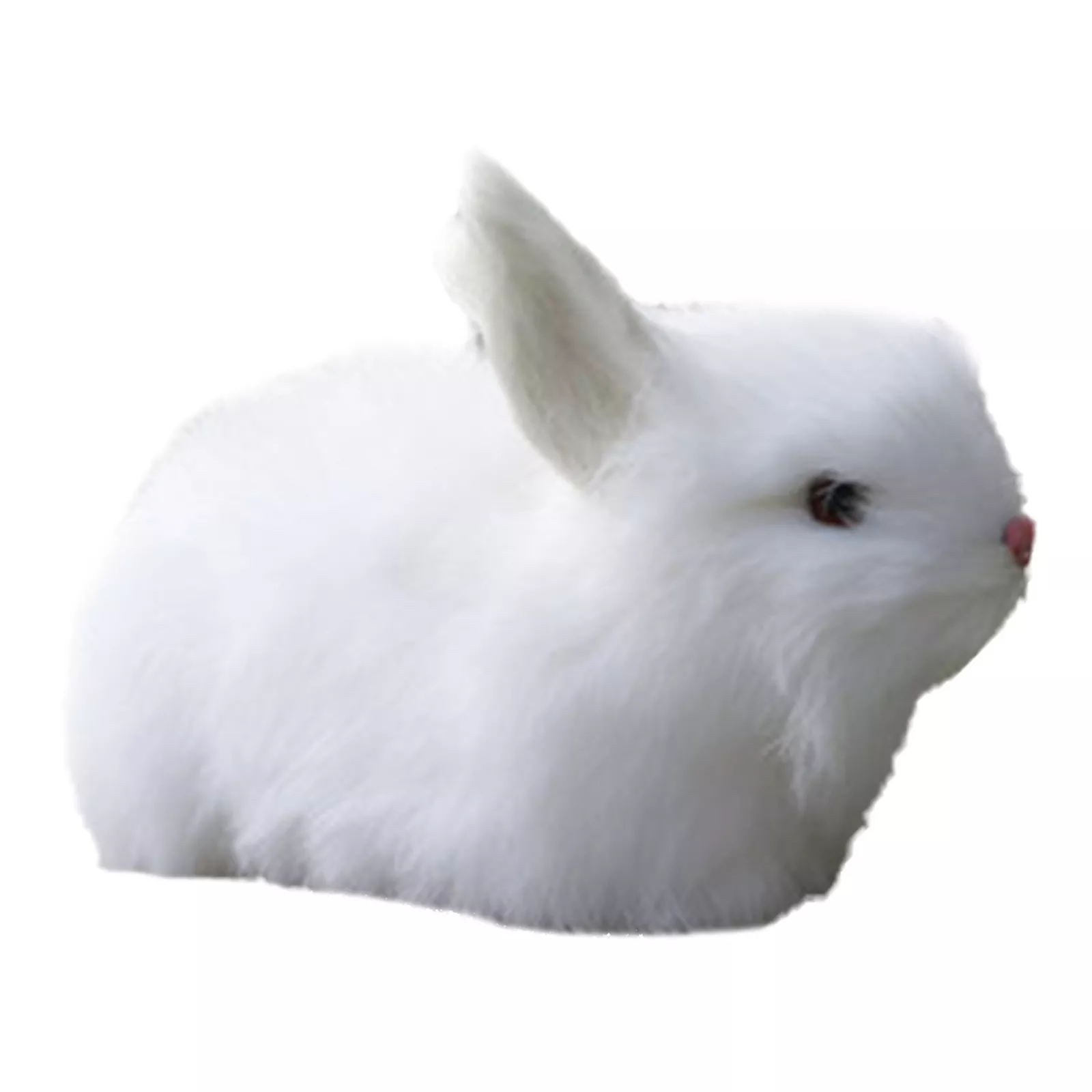 Plush Bunny Rabbit Realistic Furry White Rabbit Plush Toy Home ...