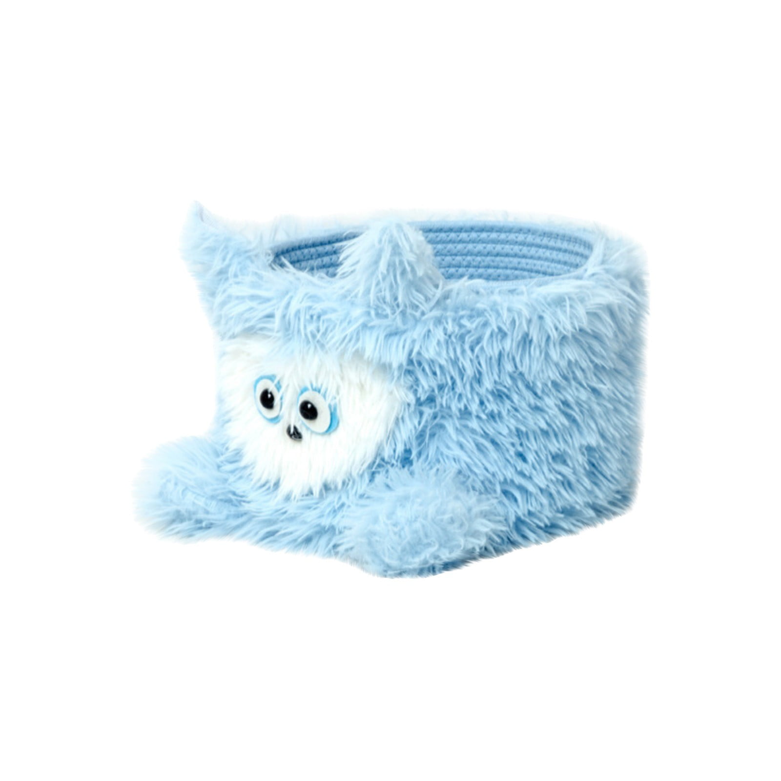 Plush Bunny Storage Basket for Kids, Soft Furry Organizer Bin with Cute ...