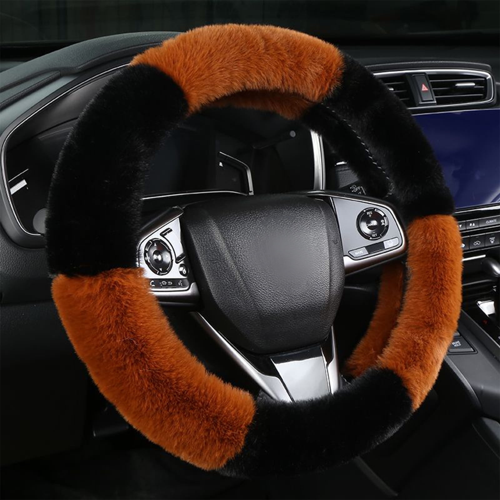 Plush Car Steering Wheel Cover for Winter Warmth, Steering Wheel Cover ...