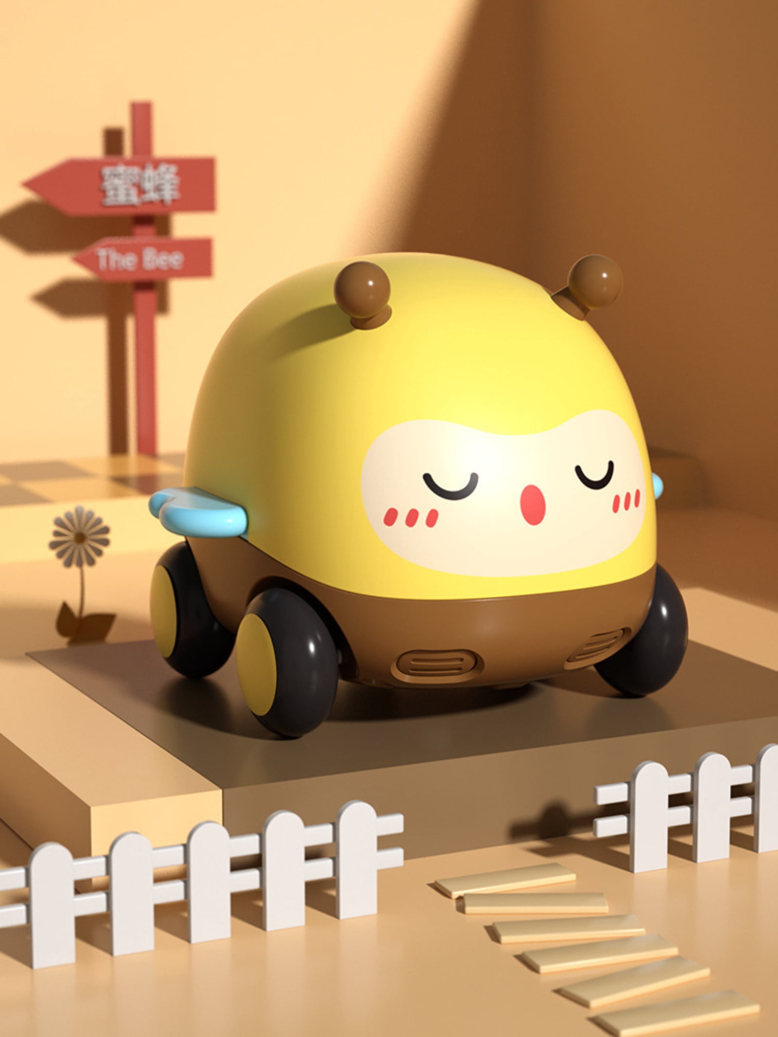 Plush Cartoon Inertia Sliding Toy Car For Teens, Fun Play Vehicle With ...