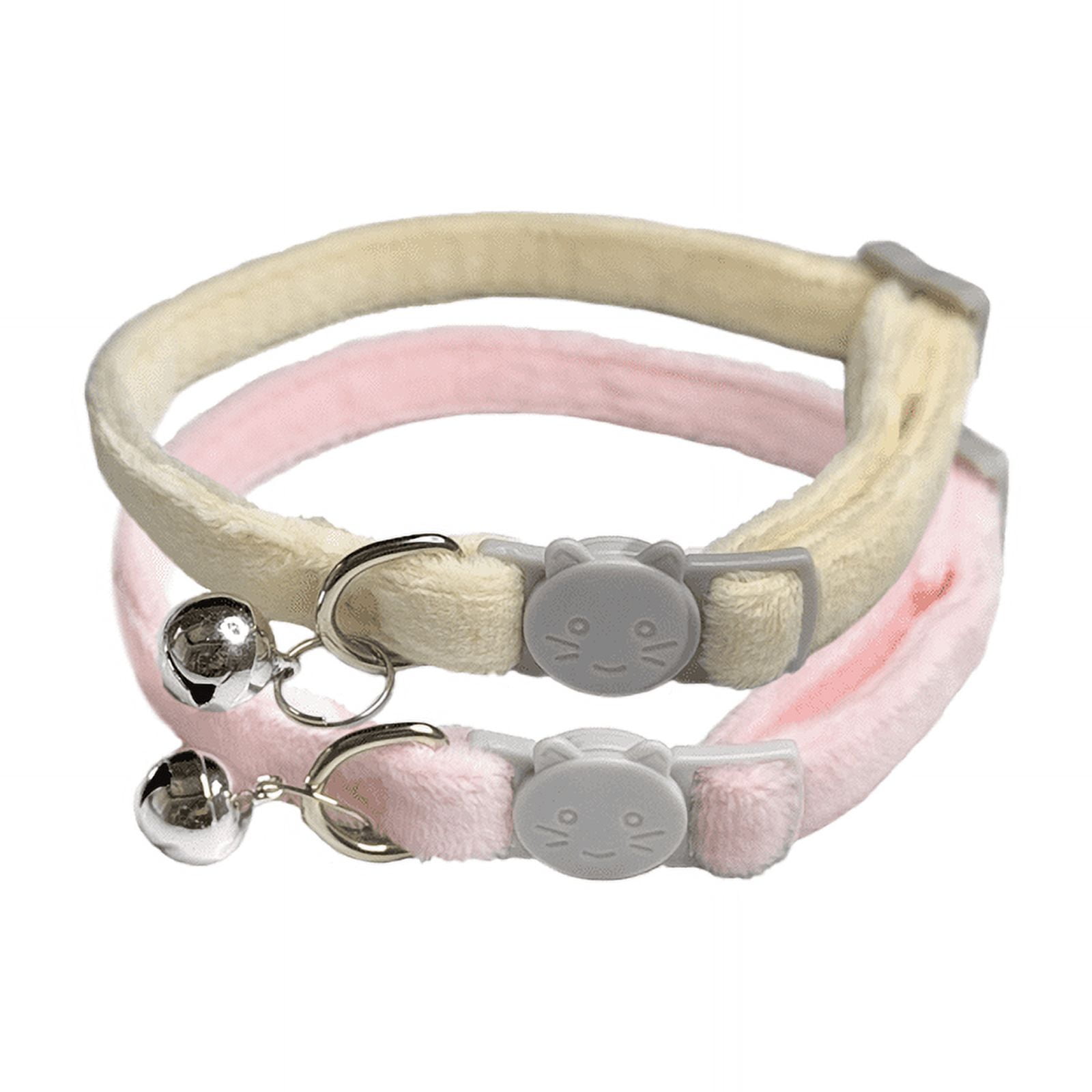 Plush Cat Collar 4-Pack - Breakaway Cat Collar with Bells for Girl Cats ...