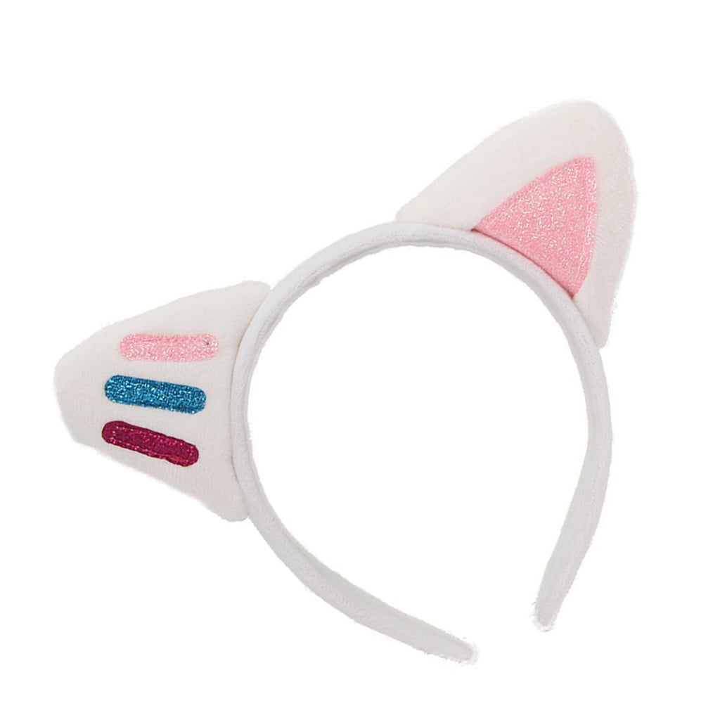 Plush Cats Ear Headbands Comfortable Cats Ear Hair Hoop Elastic Plush ...