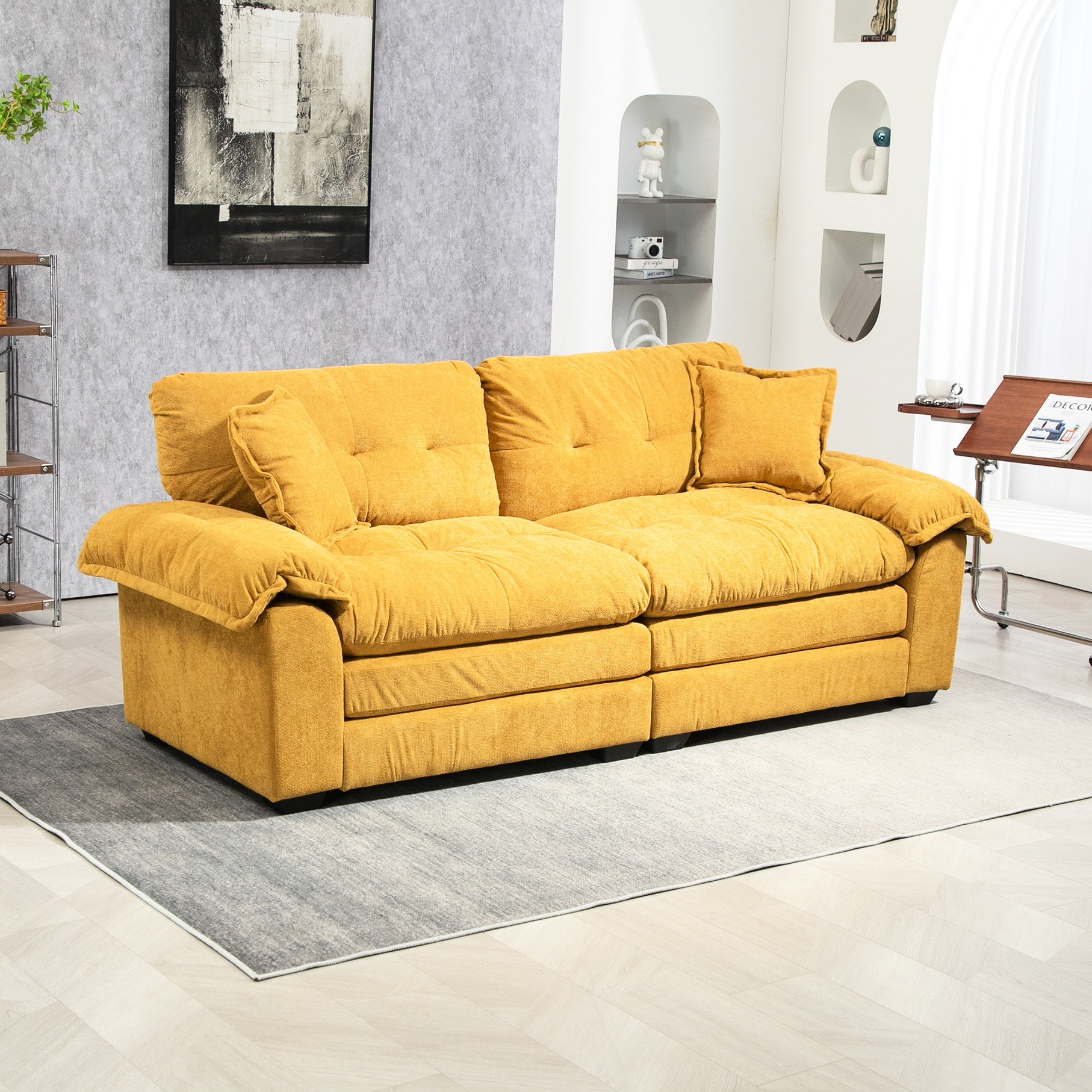 Plush Chenille Upholstery | Supportive for Long - term Sitting | Stable ...