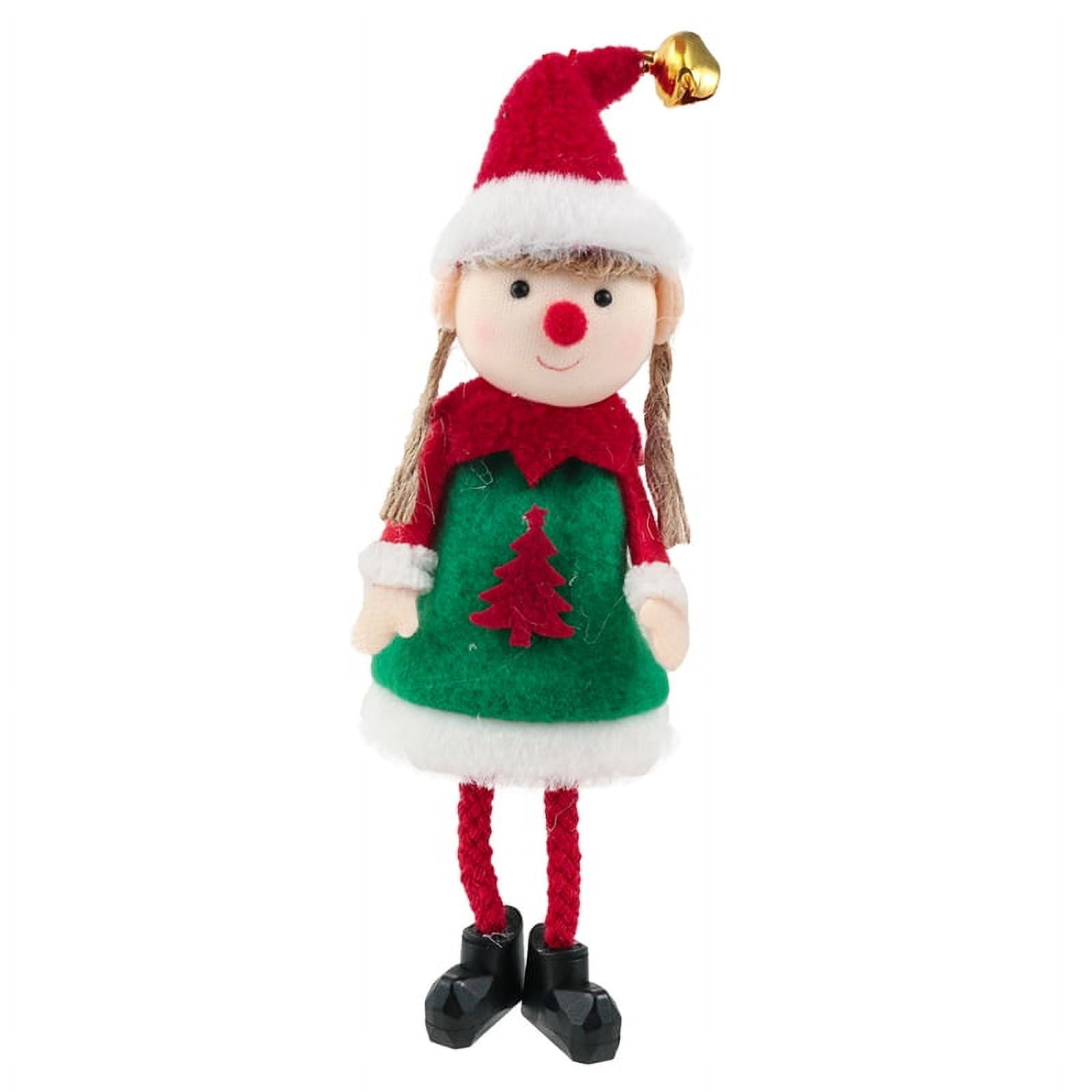 Plush Christmas Elves Toy Boy and Girl Elf for Doll Hanging Ornaments ...