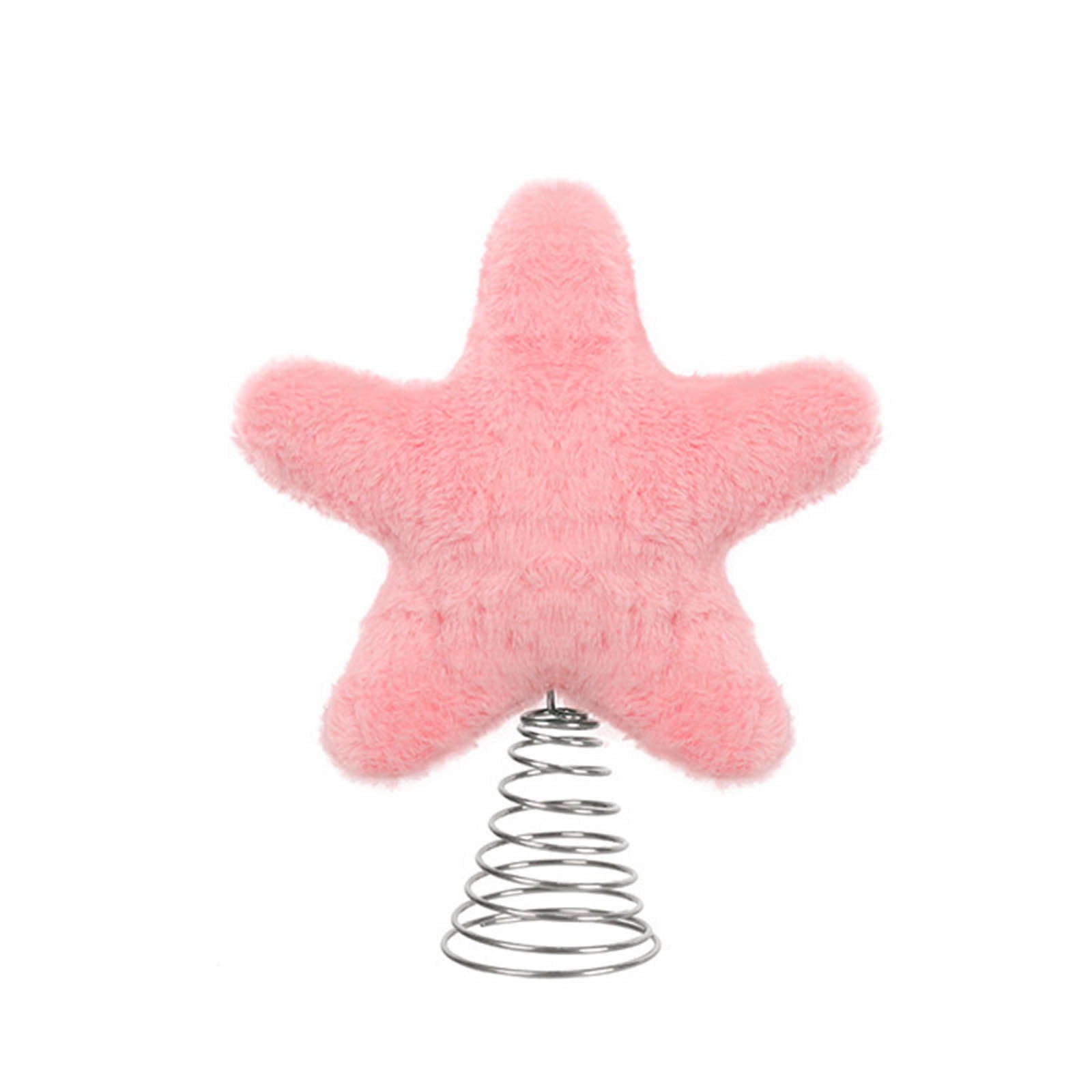Plush Christmas Tree Topper Star - Premium Wool & Metal 5-Point ...