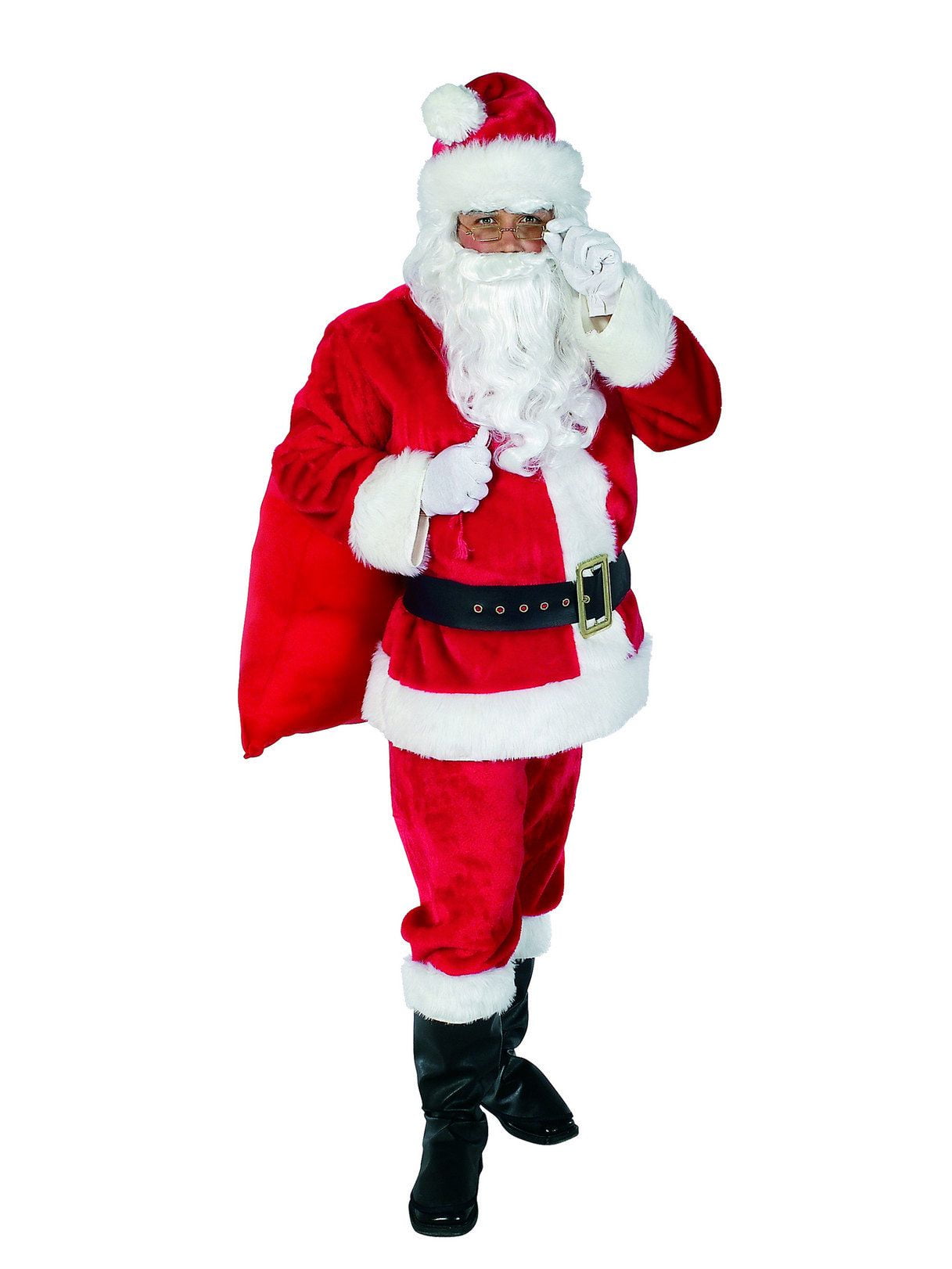Plush Complete Santa Suit Kit for Adults - Walmart.com